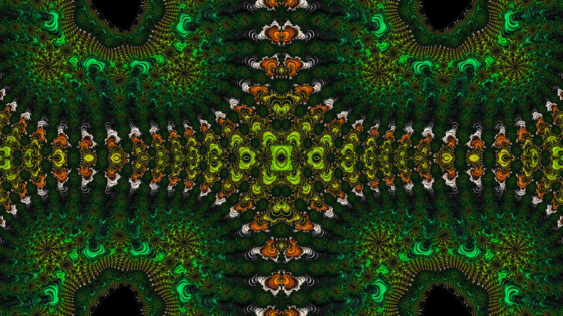 Trippy Psychedelic Fractal Wallpaper by Dr-Pen