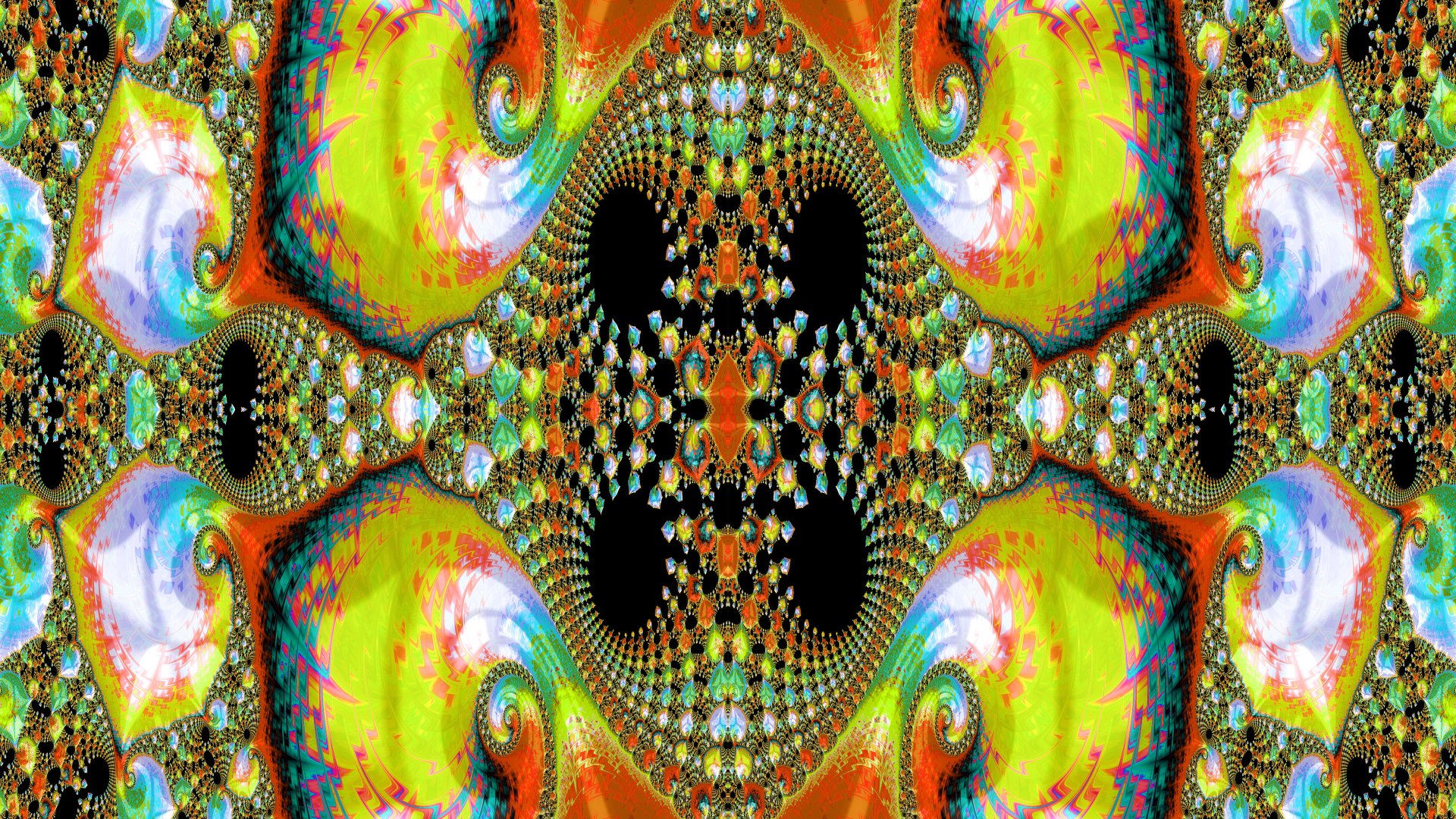 Trippy Psychedelic Fractal Wallpaper by Dr-Pen