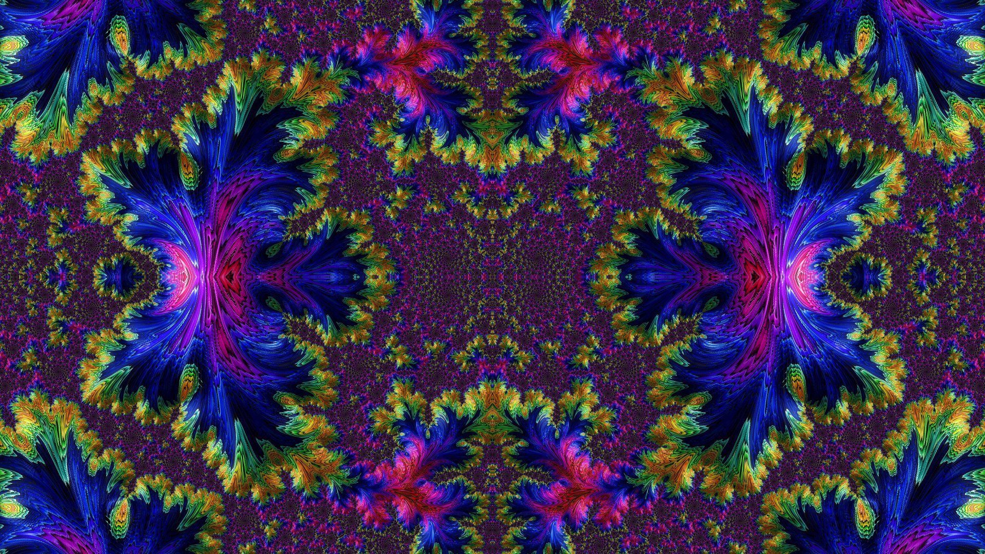 Trippy Psychedelic Fractal Wallpaper by Dr-Pen