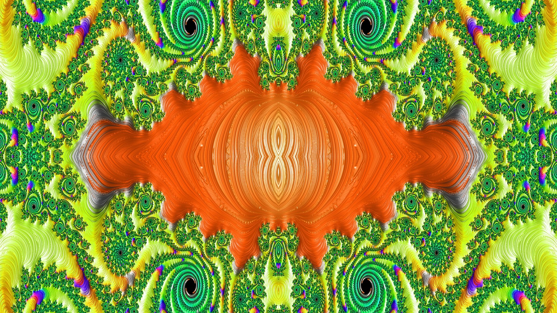 Trippy Psychedelic Fractal Wallpaper by Dr-Pen