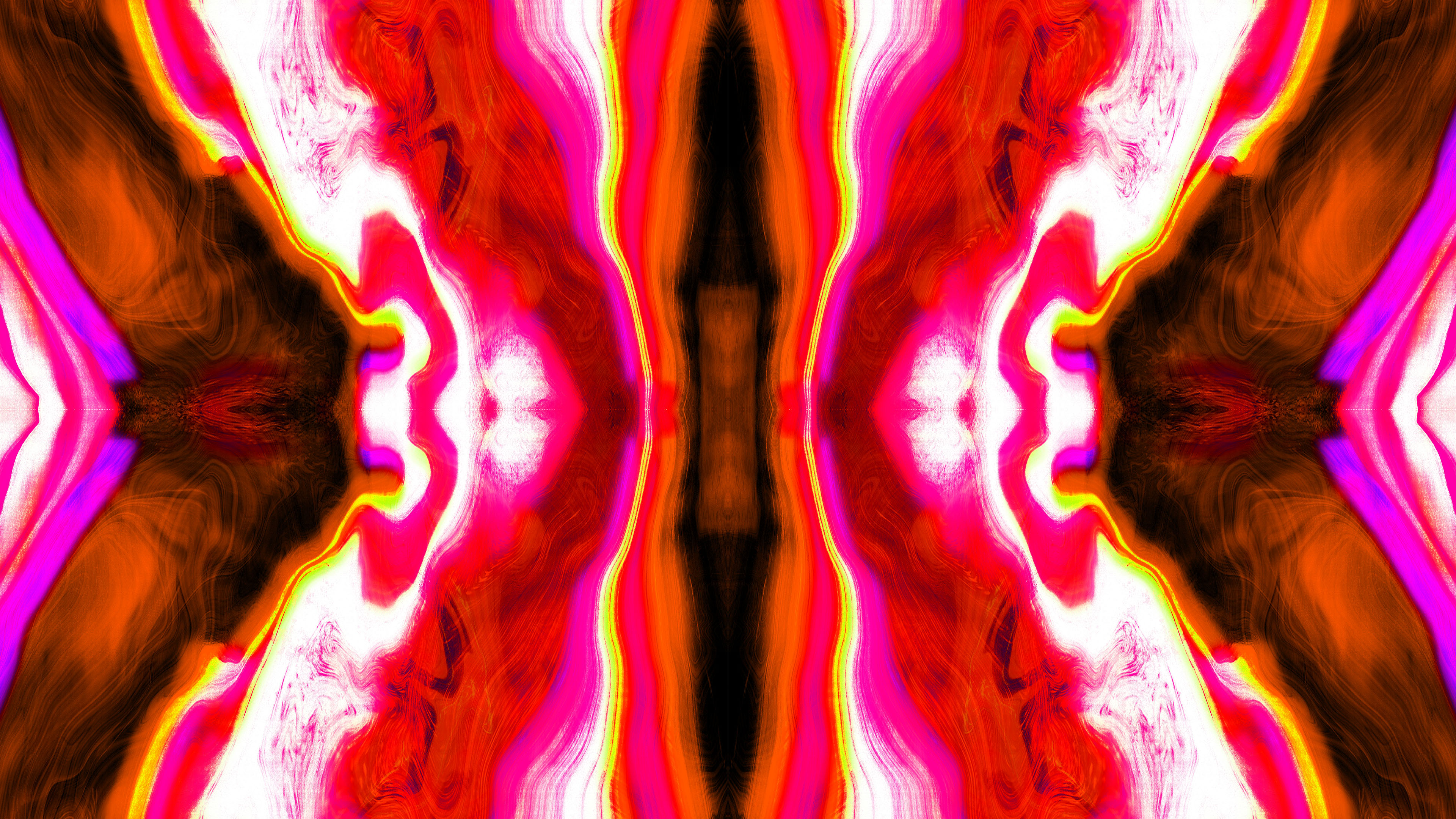 Trippy Psychedelic Fractal 4k Desktop Wallpaper by Dr-Pen