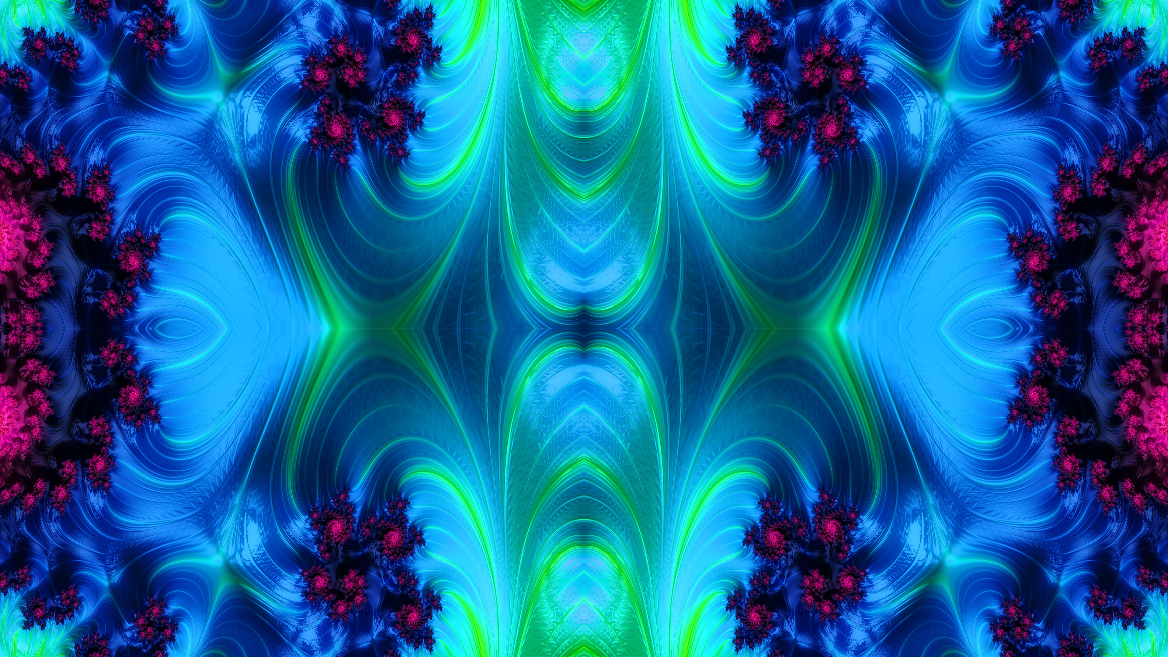 Trippy Psychedelic Fractal 4k Desktop Wallpaper by Dr-Pen