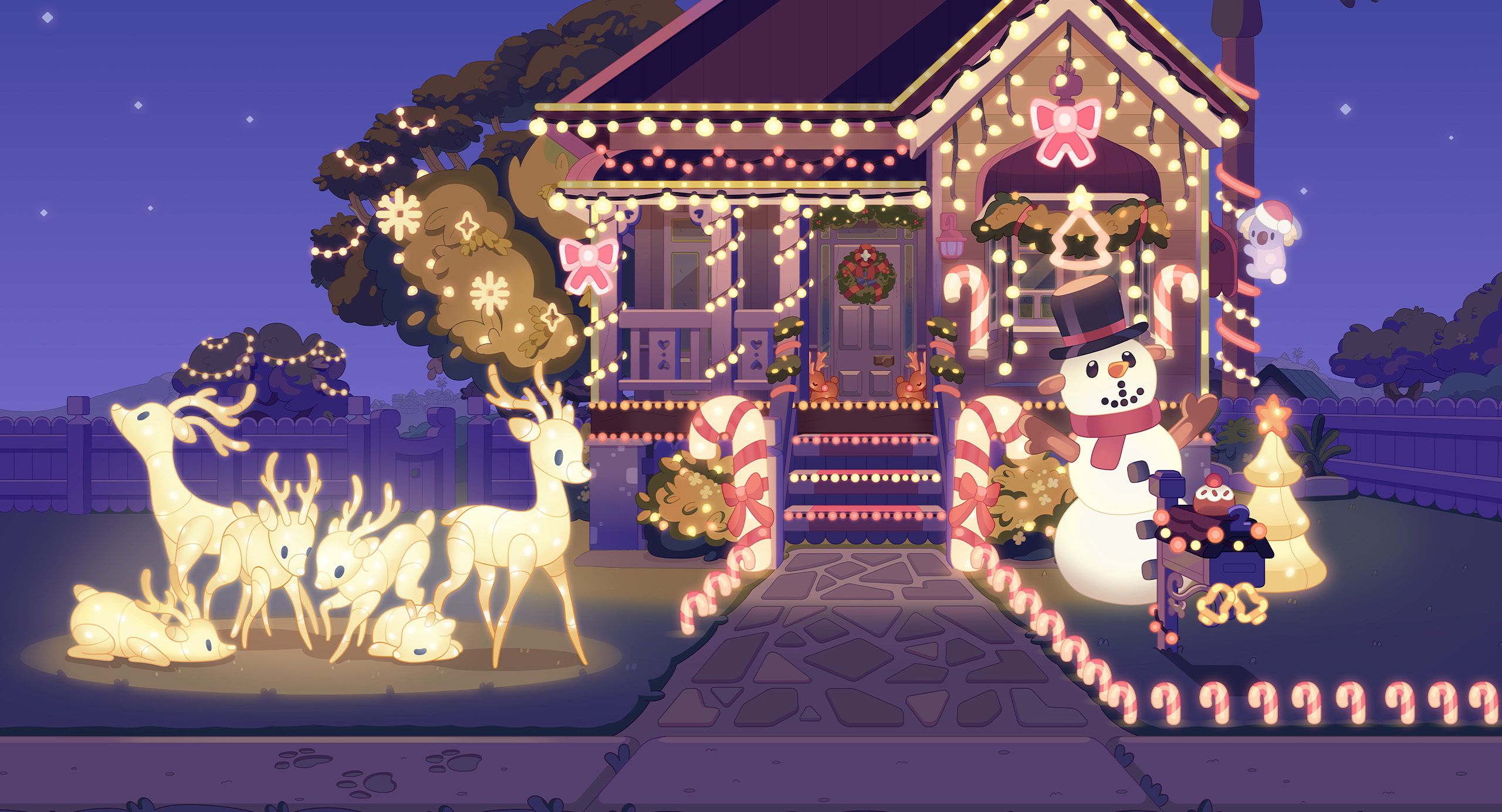 The Heeler's House (Christmas Desktop Wallpaper) - Bluey by SergioWubbzy20