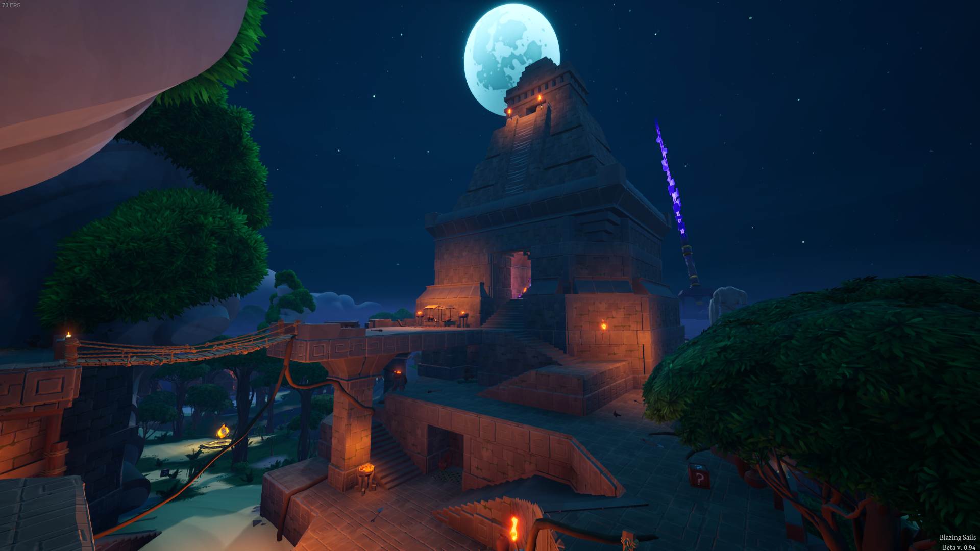 Moonlit Pirate Cove - Blazing Sails HD Wallpaper