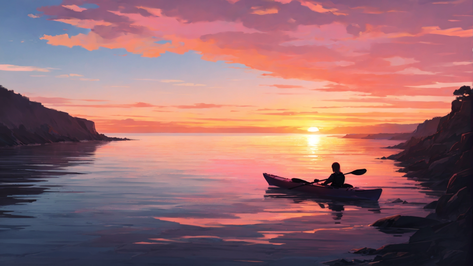 Sunset Sea by AnimeHead