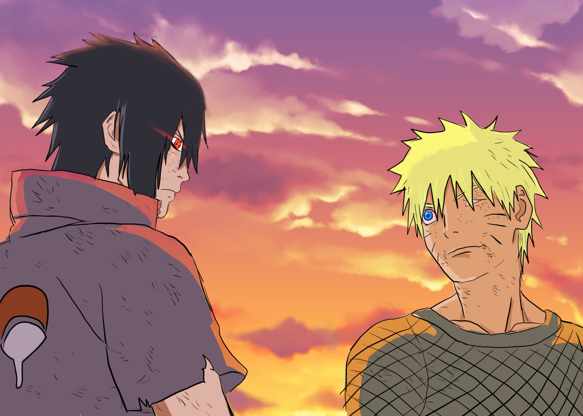 naruto vs sasuke by LOKI666