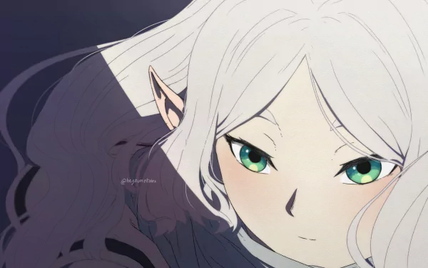 Frieren & Friends: HD Anime Wallpaper of Fern, Stark & Frieren at Sunset