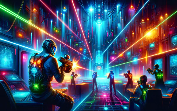 Laser Tag Action in Stunning 4K Ultra HD Wallpaper by QuantumCurator