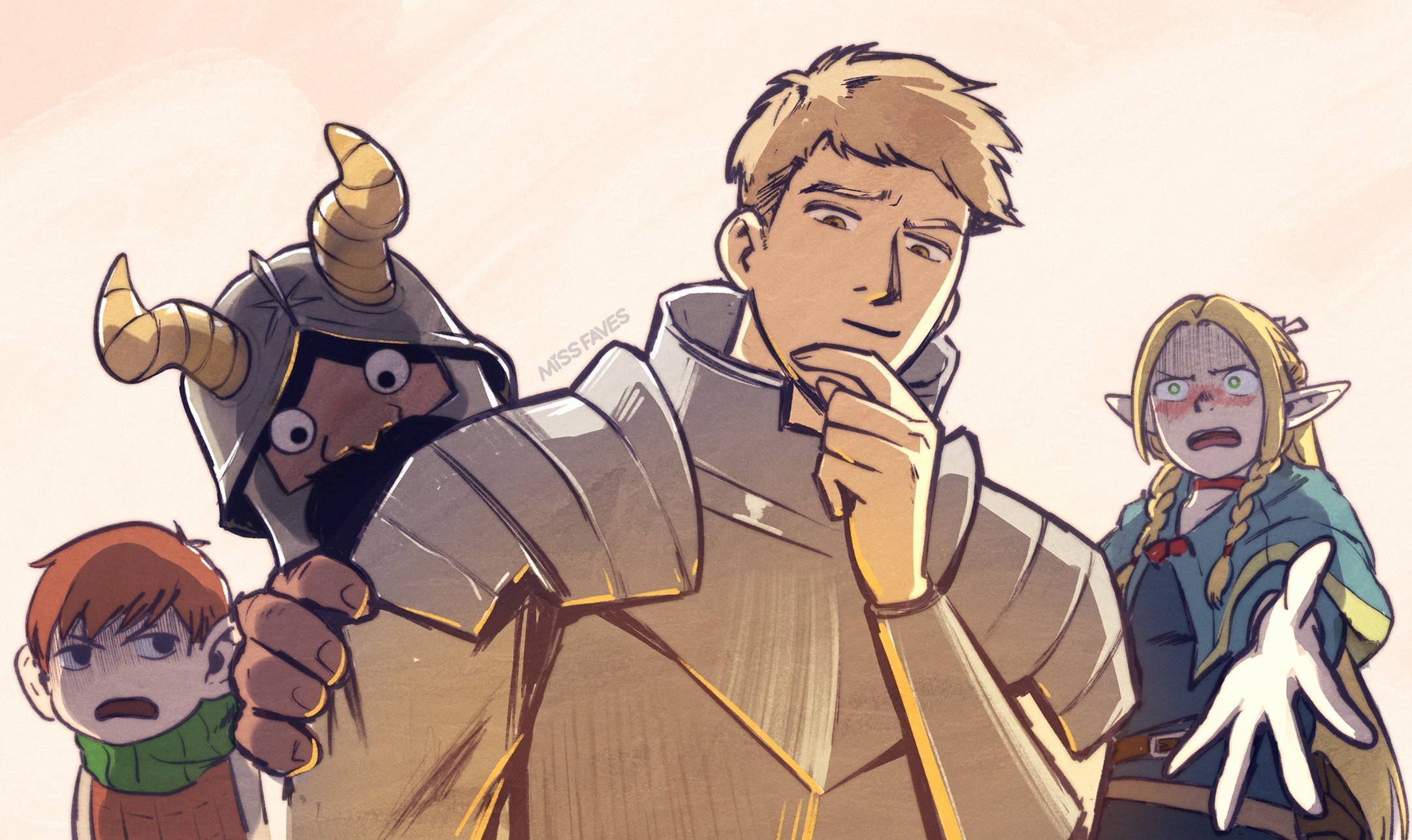 Delicious in Dungeon Anime HD Wallpaper: Epic Feast Awaits! by MissFaves