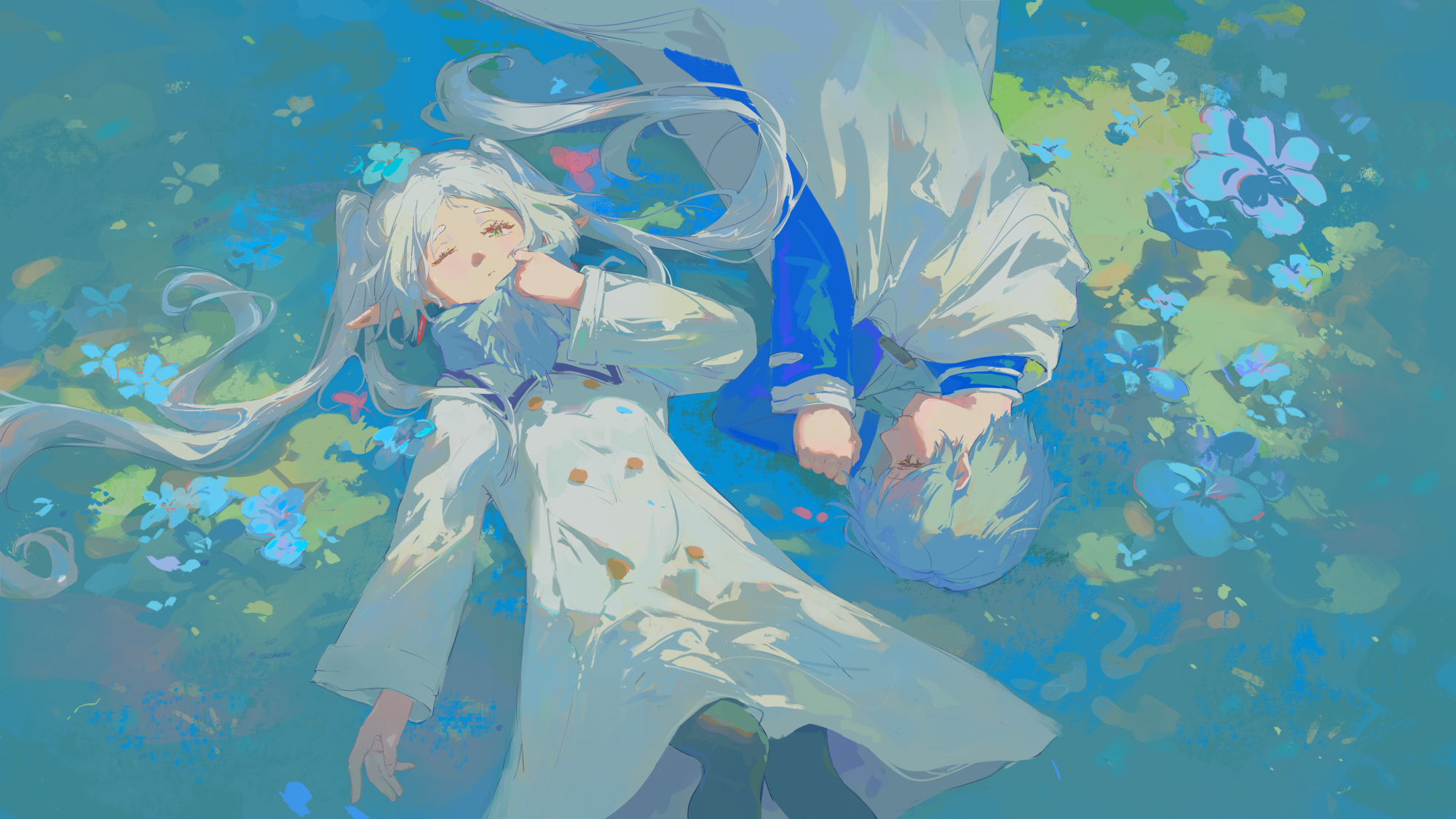 Frieren & Himmel Relax | HD Anime Wallpaper from Frieren: Beyond ...