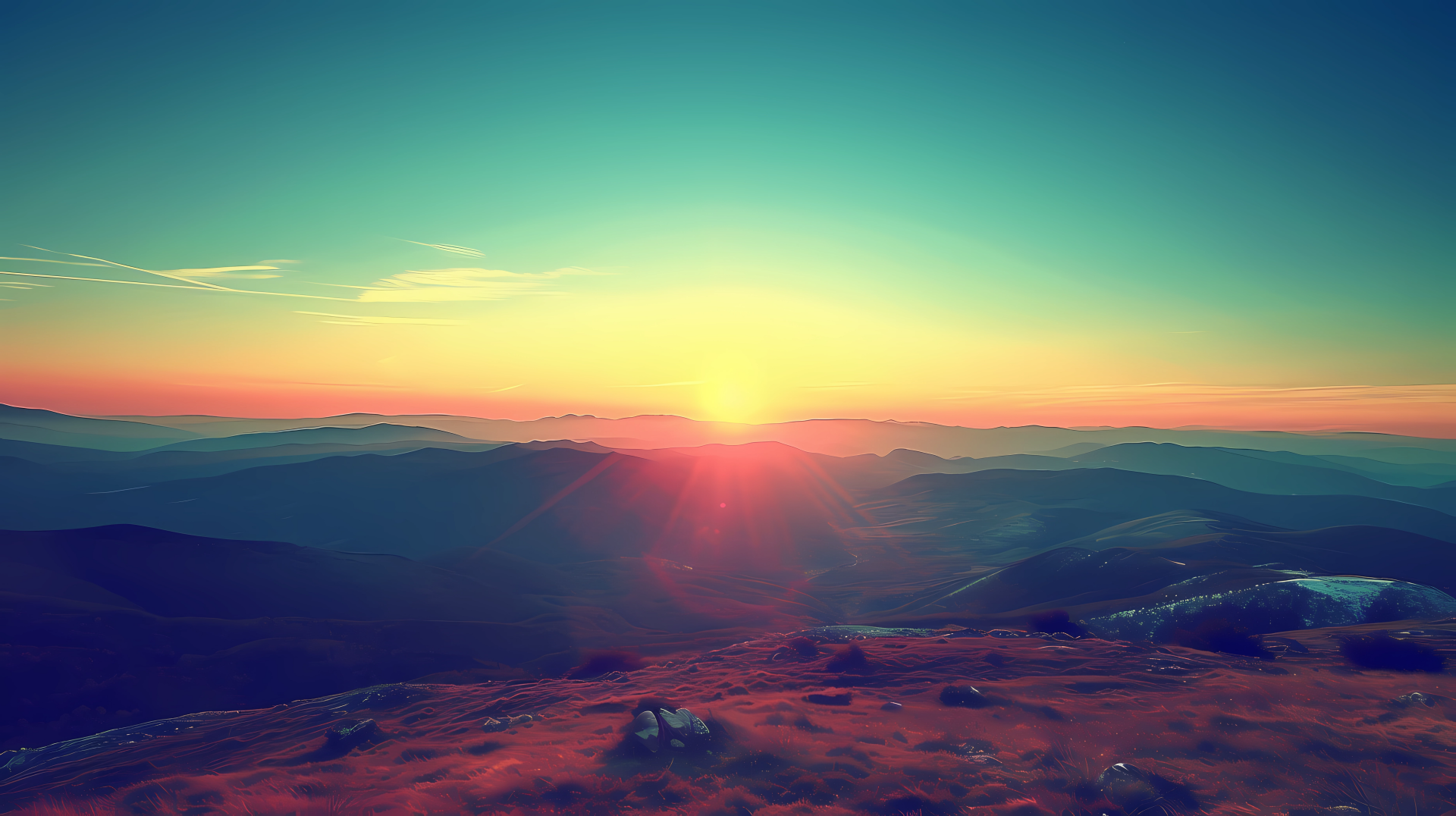 High view sunset by BlueTechWizard