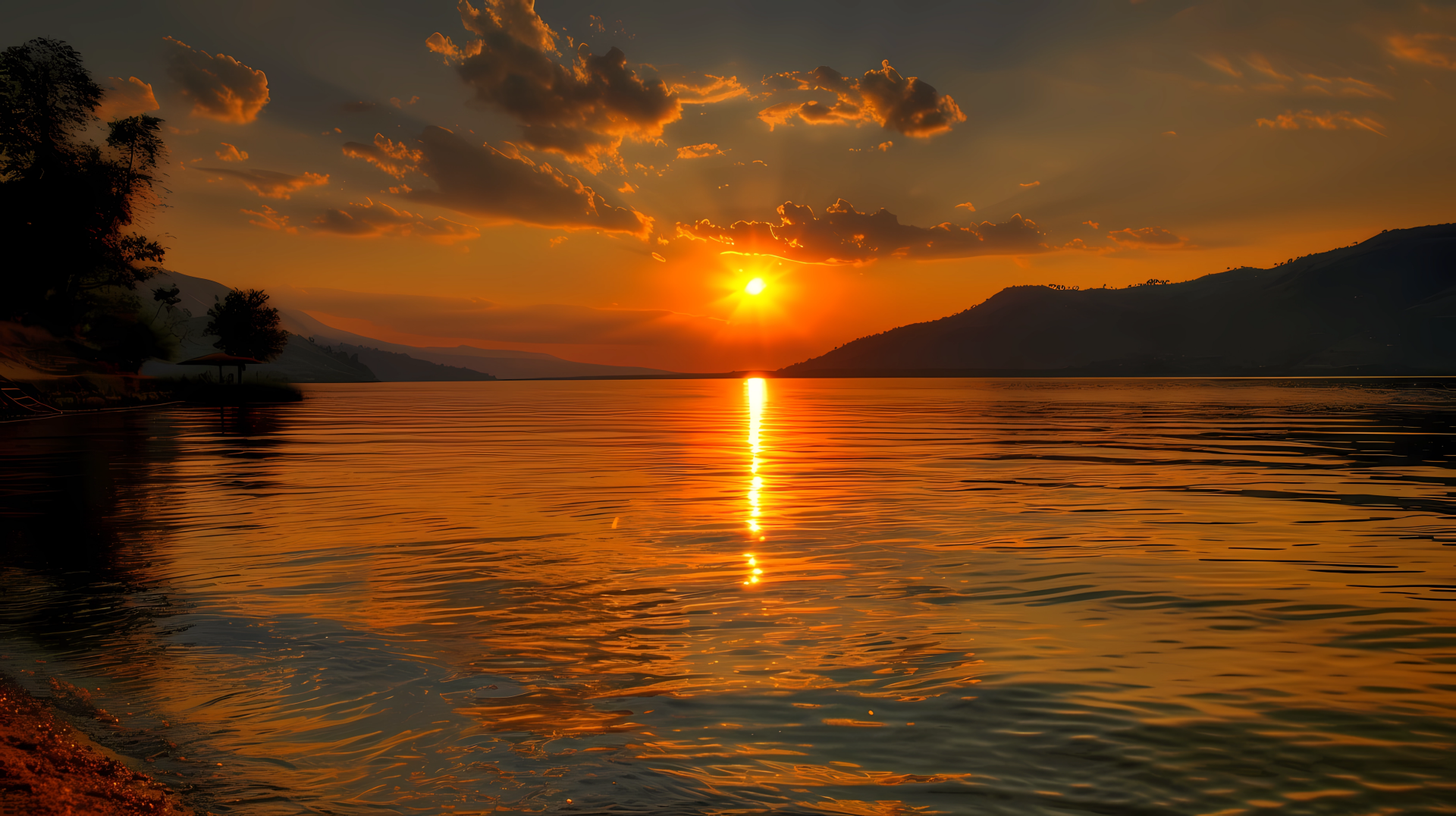 Sunset by the water by BlueTechWizard