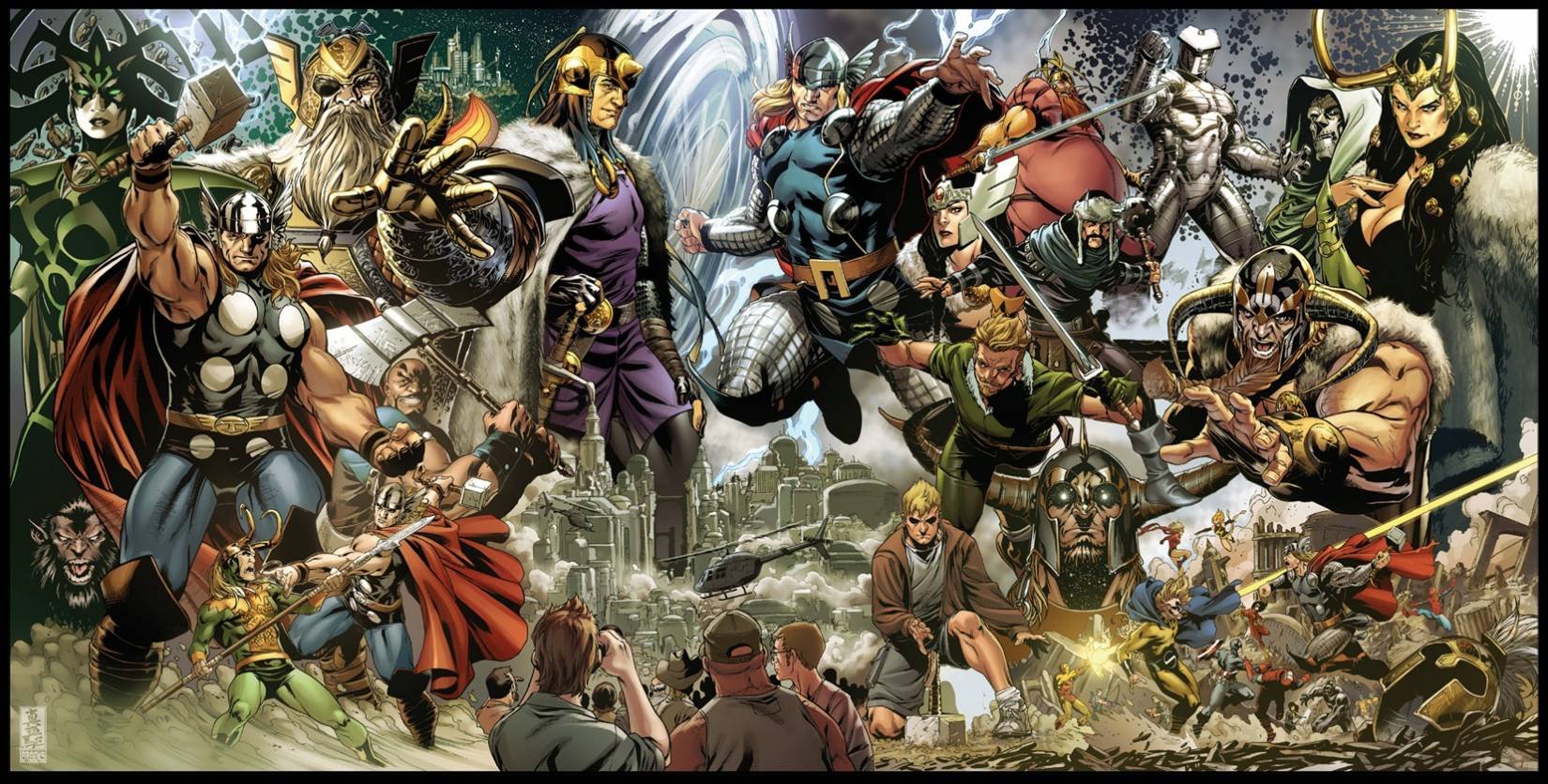 Thor: Pantheon Clash — HD Comic Wallpaper | 1650x836 | Wallpaper Abyss