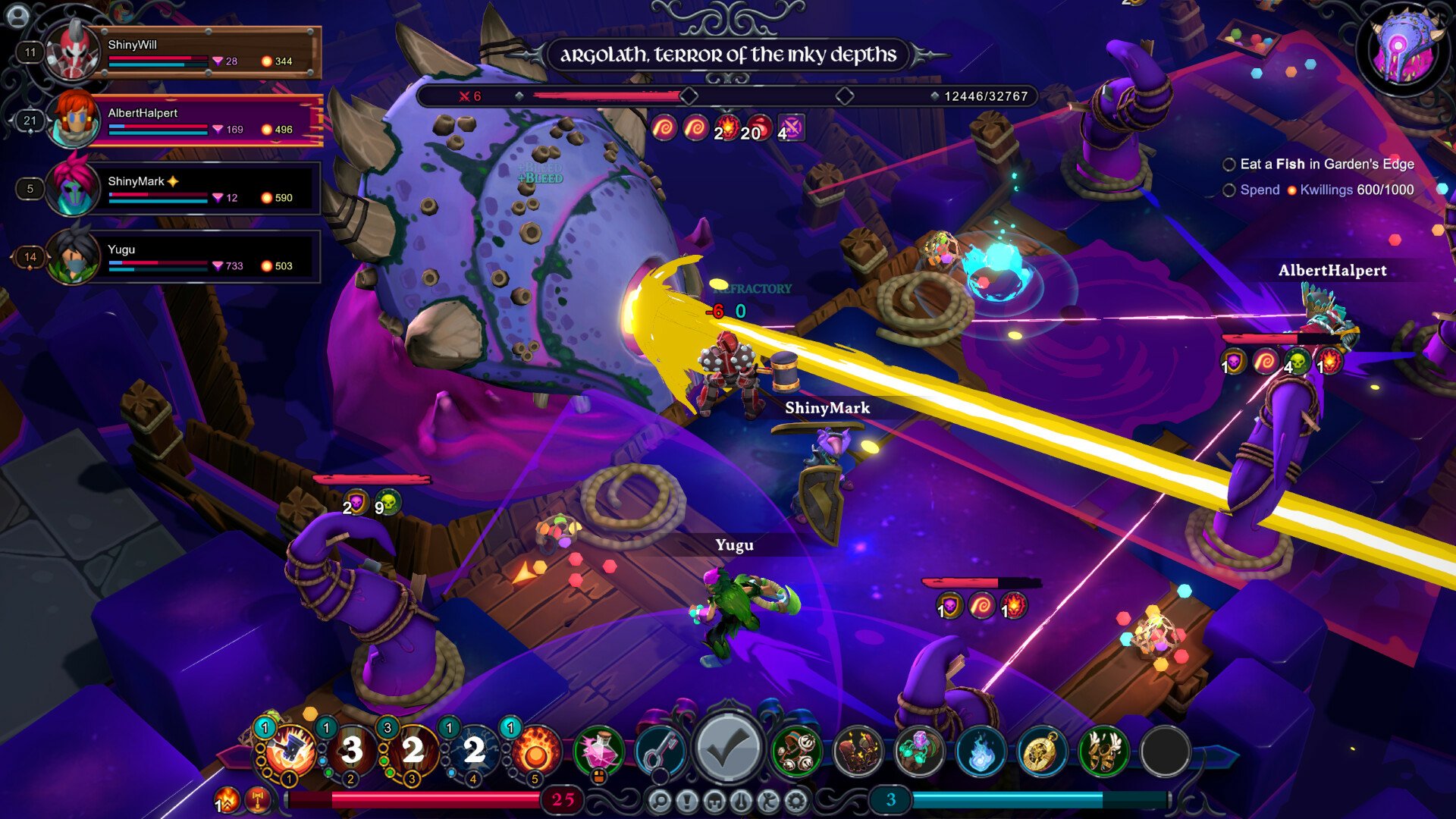 Inkbound Game HD Wallpaper - Dynamic Combat Scene