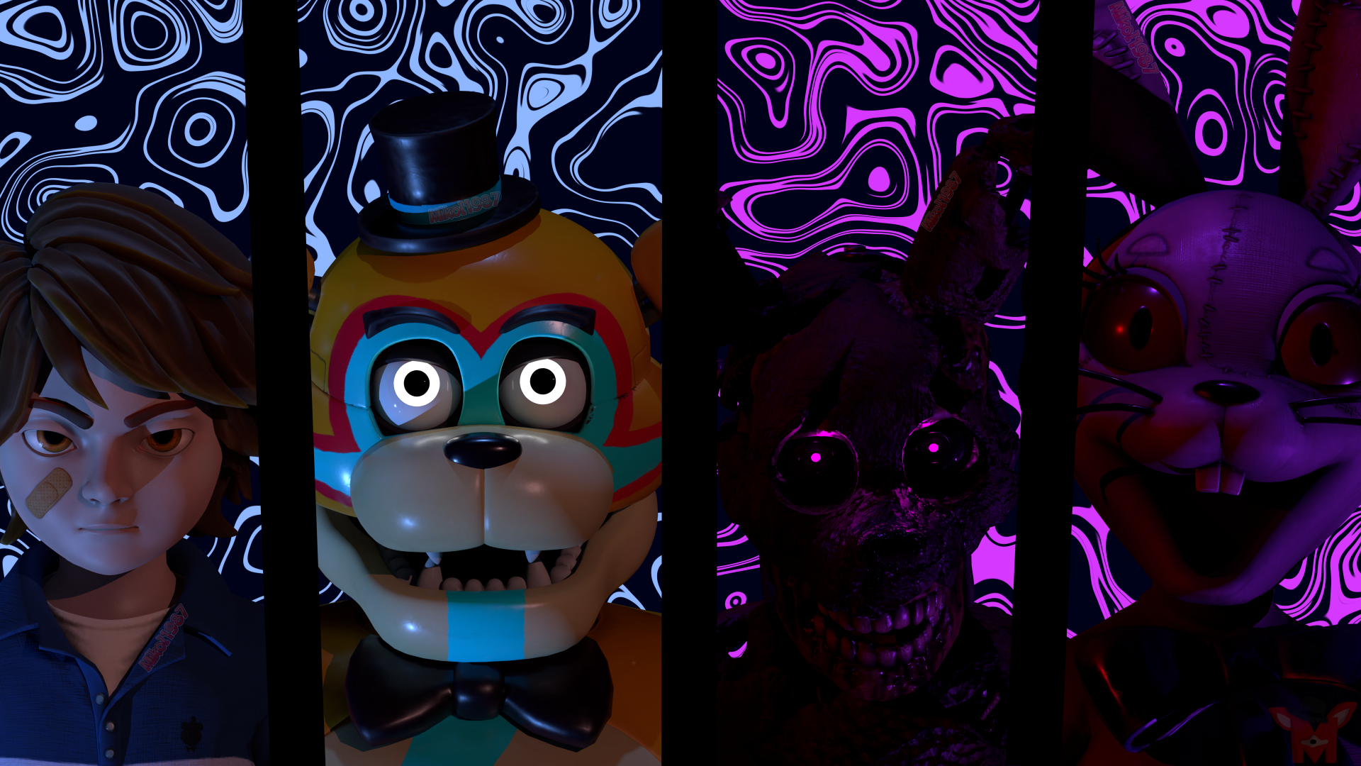 Glamrock Freddy & Vanny — Security Breach 8K Ultra HD Wallpaper by ...