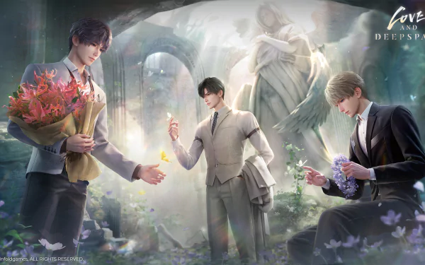 Love and Deep Space: Caleb's Cosmic Embrace HD Wallpaper