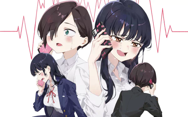 The Dangers in My Heart: Ichikawa & Anna 4K Ultra HD Anime Wallpaper by ずみ