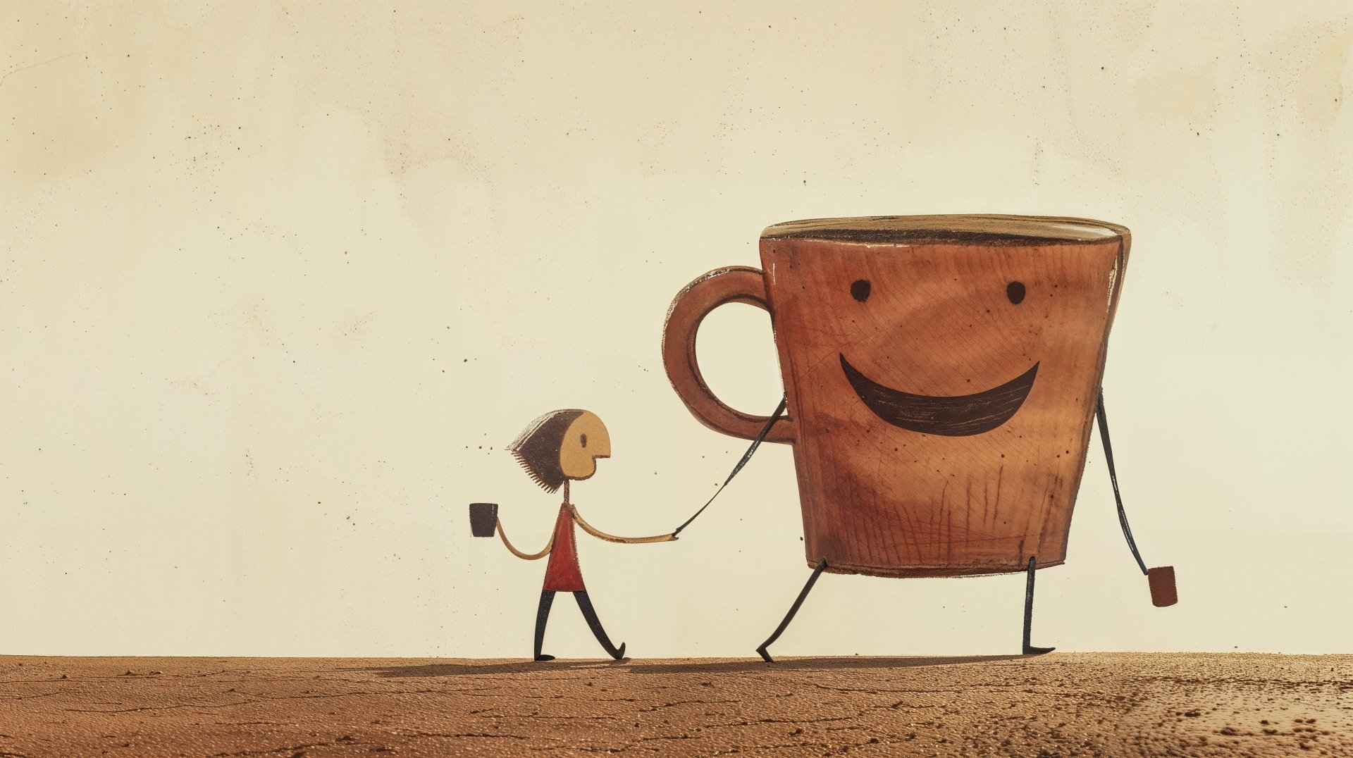 Coffee Companion - Cute 4K Wallpaper | Download Now by Phaethon