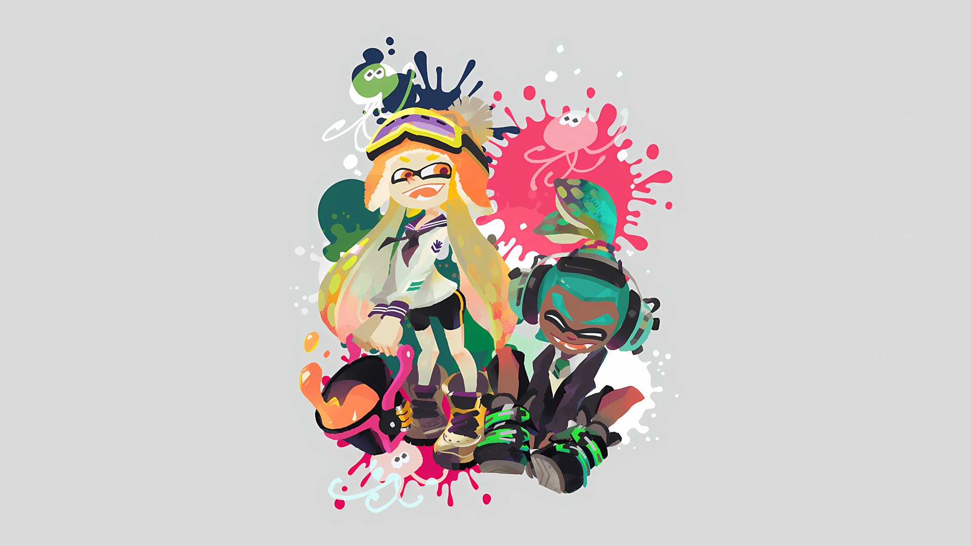 Splatoon Splash: Vibrant 4K Ultra HD Wallpaper