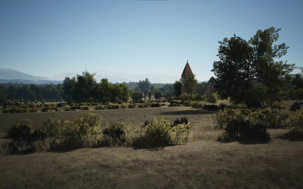 Manor Lords Village - HD Game Wallpaper