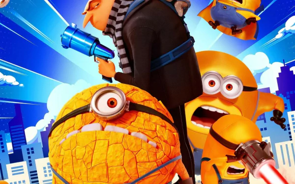 Despicable Me 4 HD Wallpaper: Gru and Pet in Study