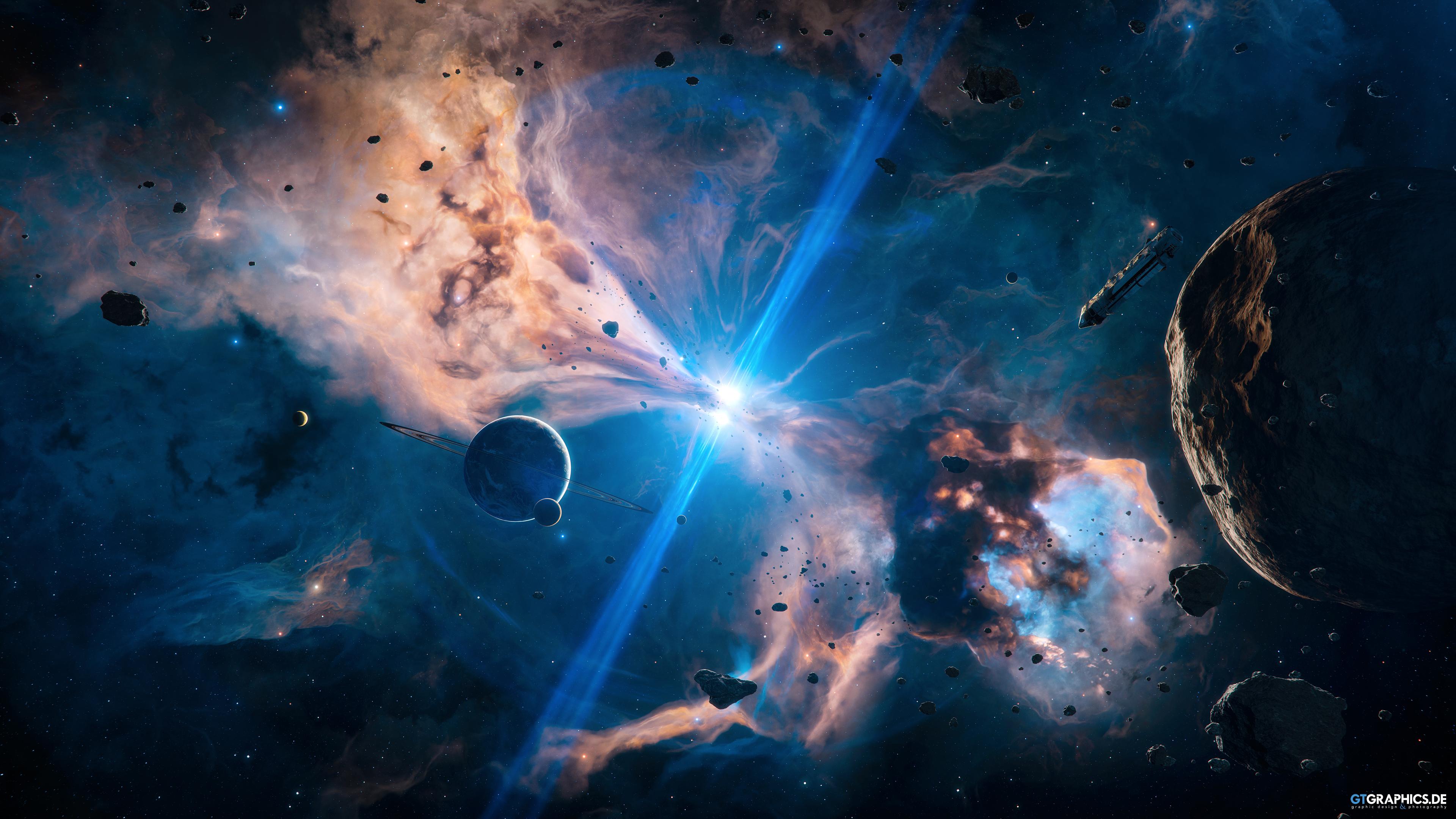 Download Sci Fi Nebula Space Planet 4k Ultra HD Wallpaper by Tobias Roetsch