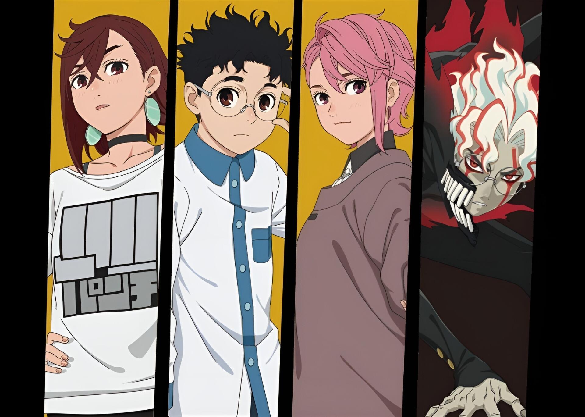 Dandadan HD Wallpaper: Ken Takakura, Momo Ayase & Aira Shiratori Spotlight