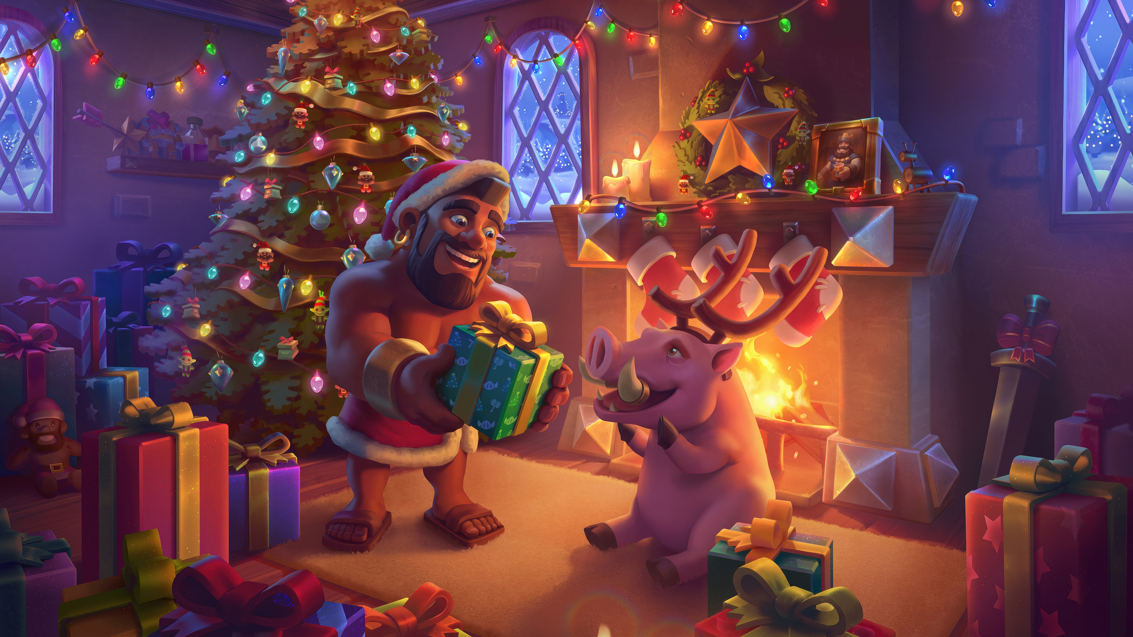 Clash of Clans Christmas Cheer - 4K Ultra HD Wallpaper