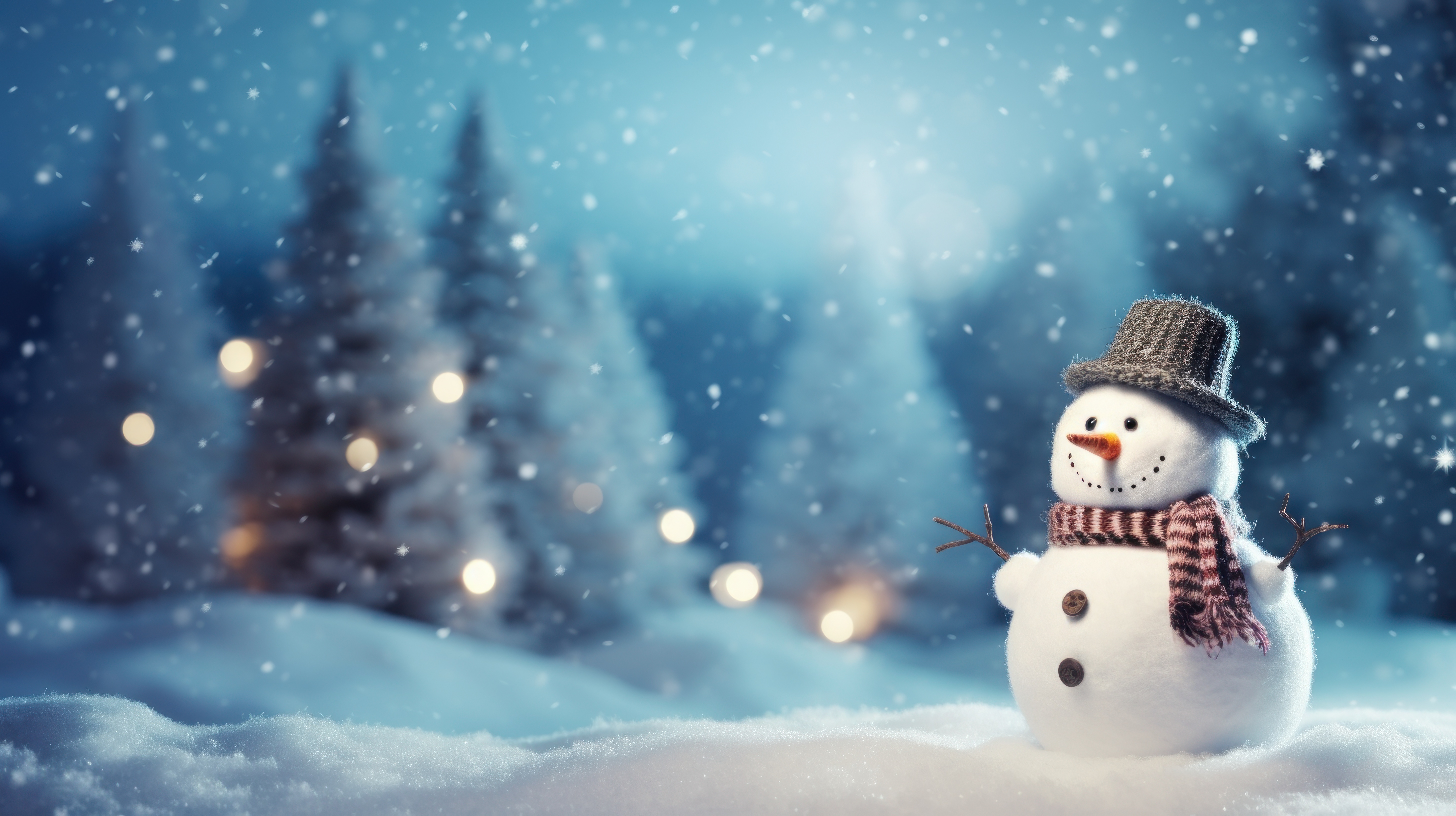 Download Snowman 4k Ultra HD Wallpaper