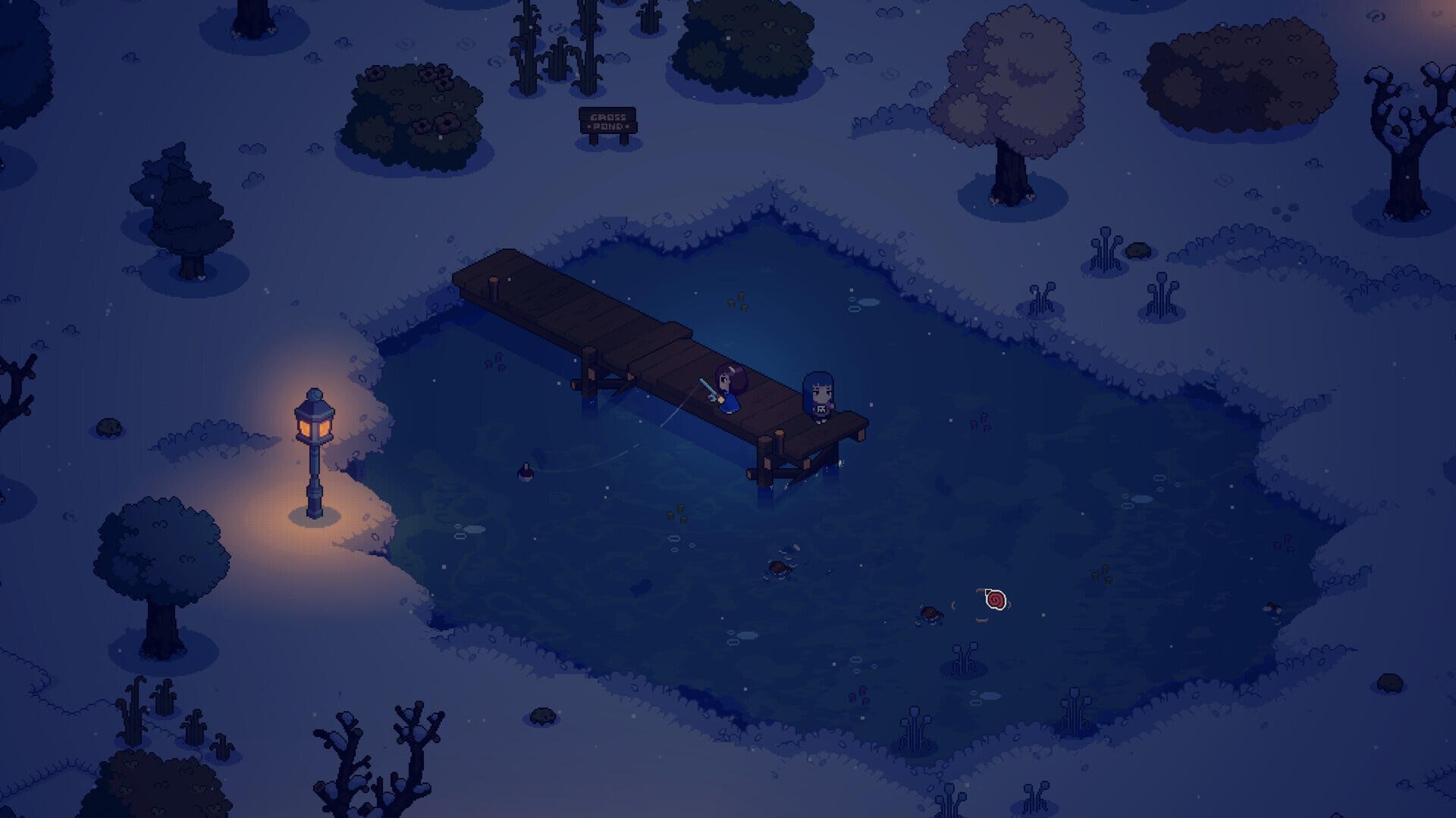 Everholm HD Wallpaper: Serene Night on the Frozen Pond