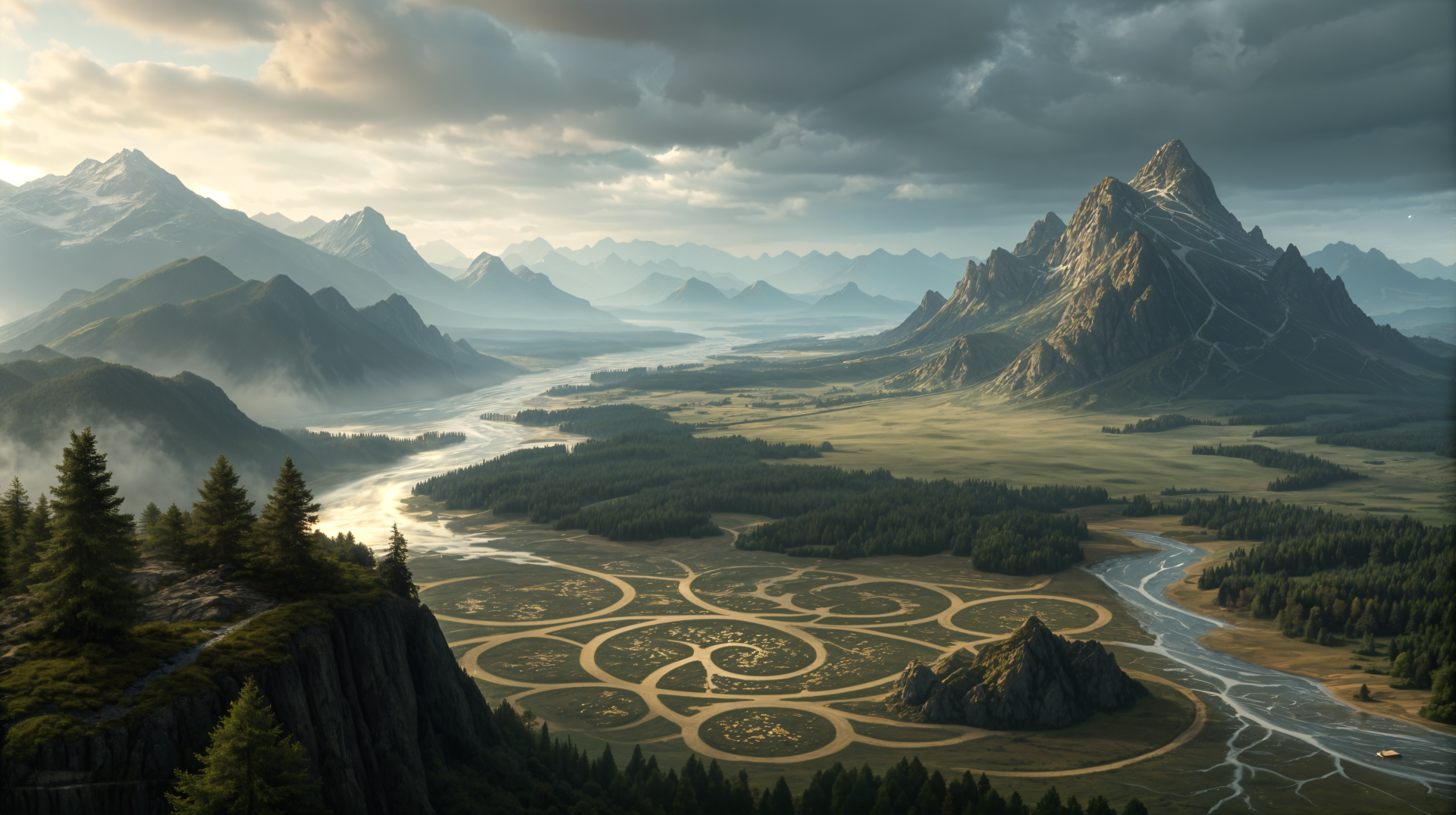 Majestic Fantasy Landscape - Stunning 4K Ultra HD Wallpaper by robokoboto
