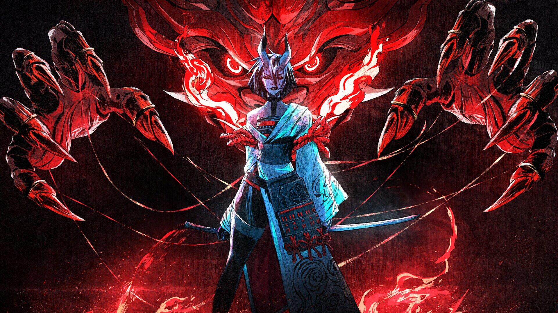 Fortnite HD Wallpaper: Fiery Oni Warrior Unleashed