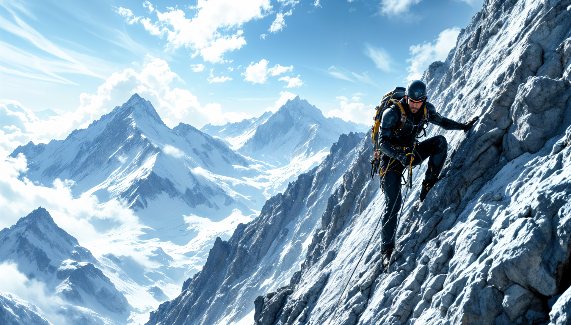 Epic Mountain Climbing: 4K Ultra HD Adventure Wallpaper by QuantumCurator