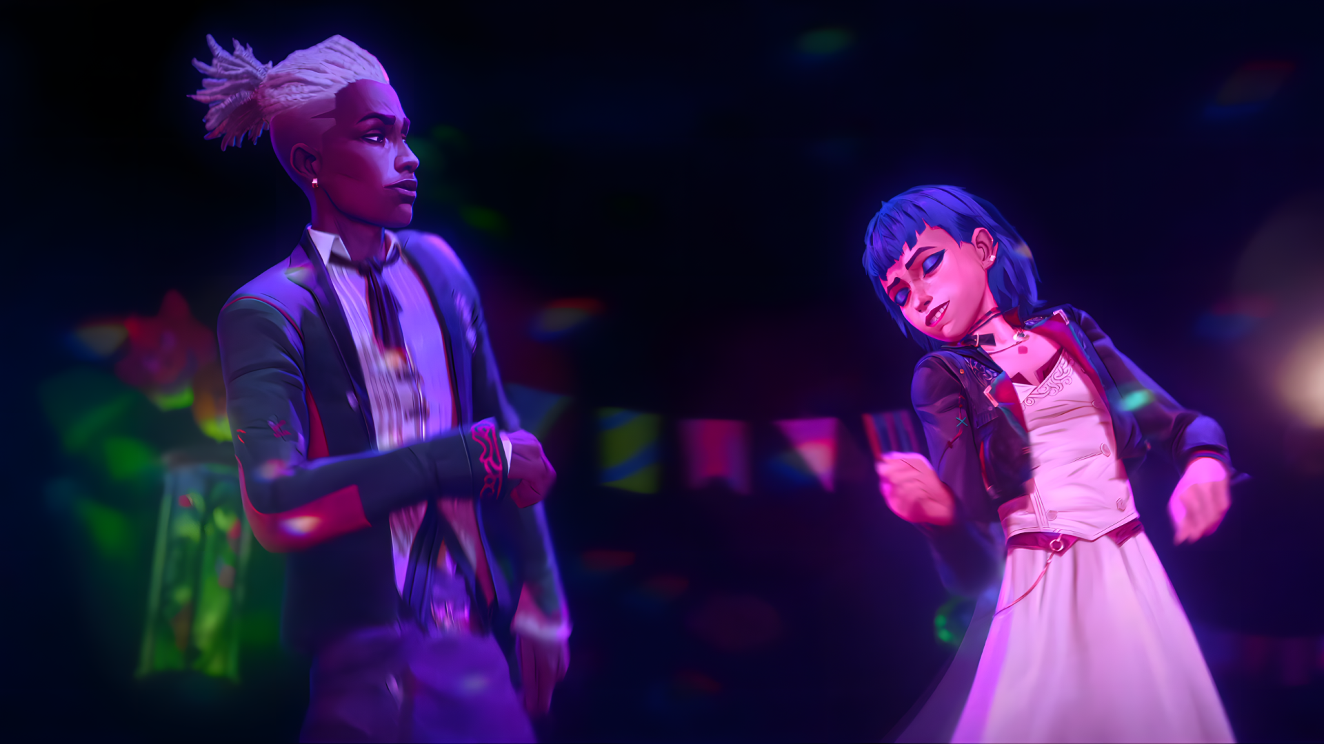 Arcane HD Wallpaper: Ekko and Jinx Dance Party