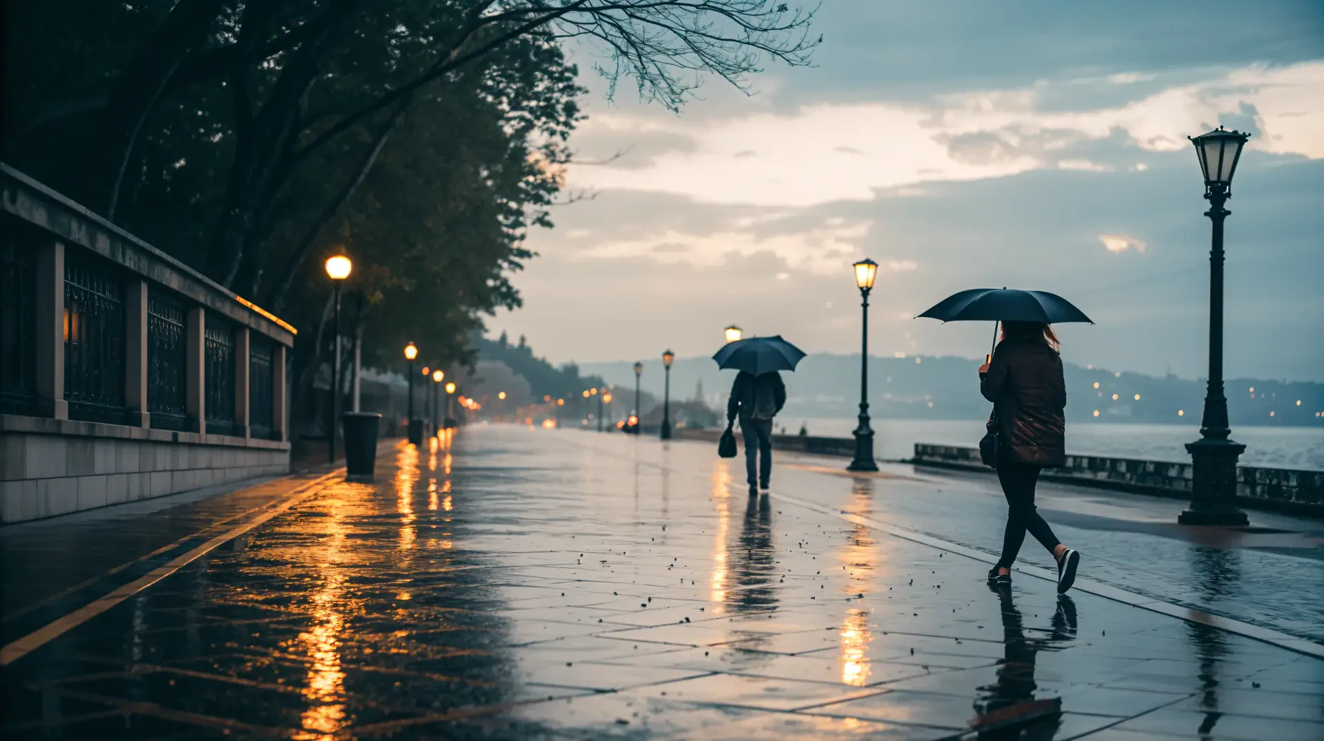 Serene Rainy Day: 4K Ultra HD Wallpaper by QuantumCurator