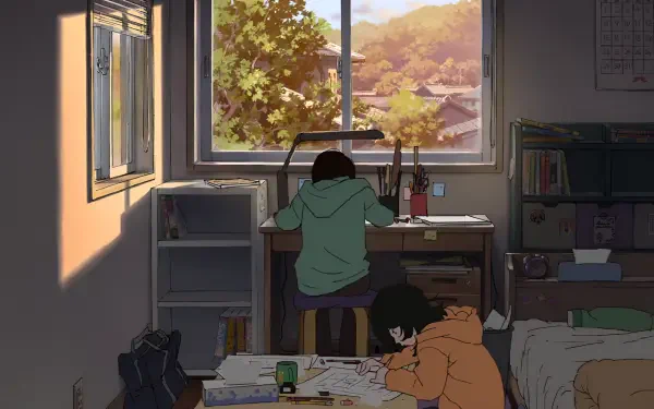 Look Back: HD Wallpaper of Cherished Moments in Anime