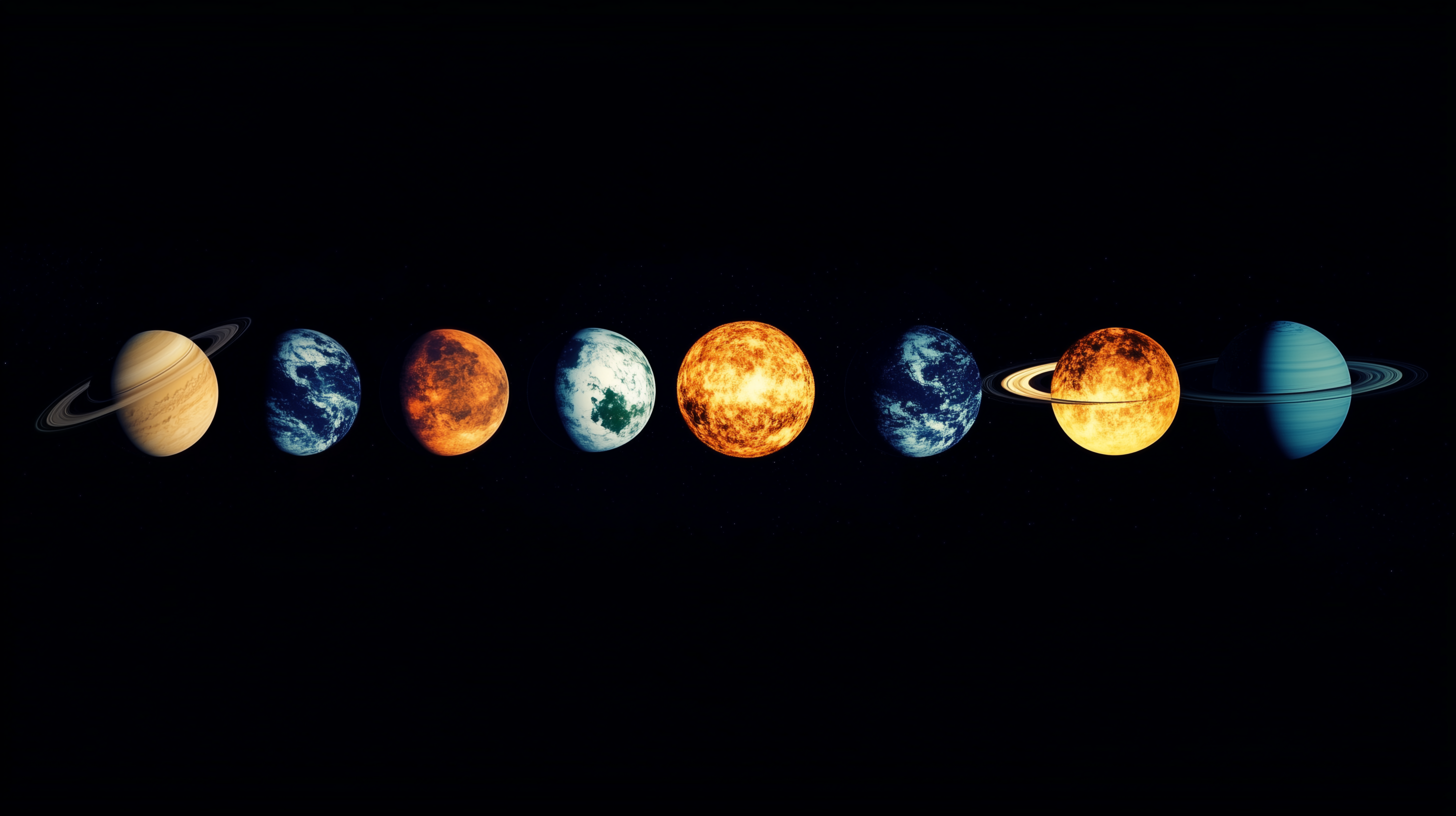 Stellar Harmony: A Planetary Alignment in HD Wallpaper by patrika