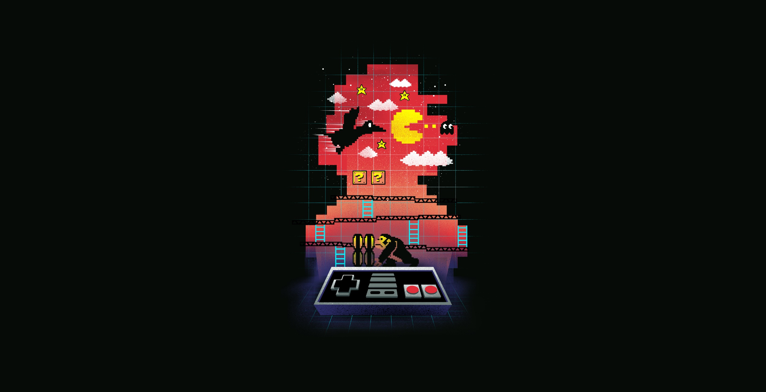 Super Mario Retro Gaming HD Wallpaper – Classic Video Game Tribute