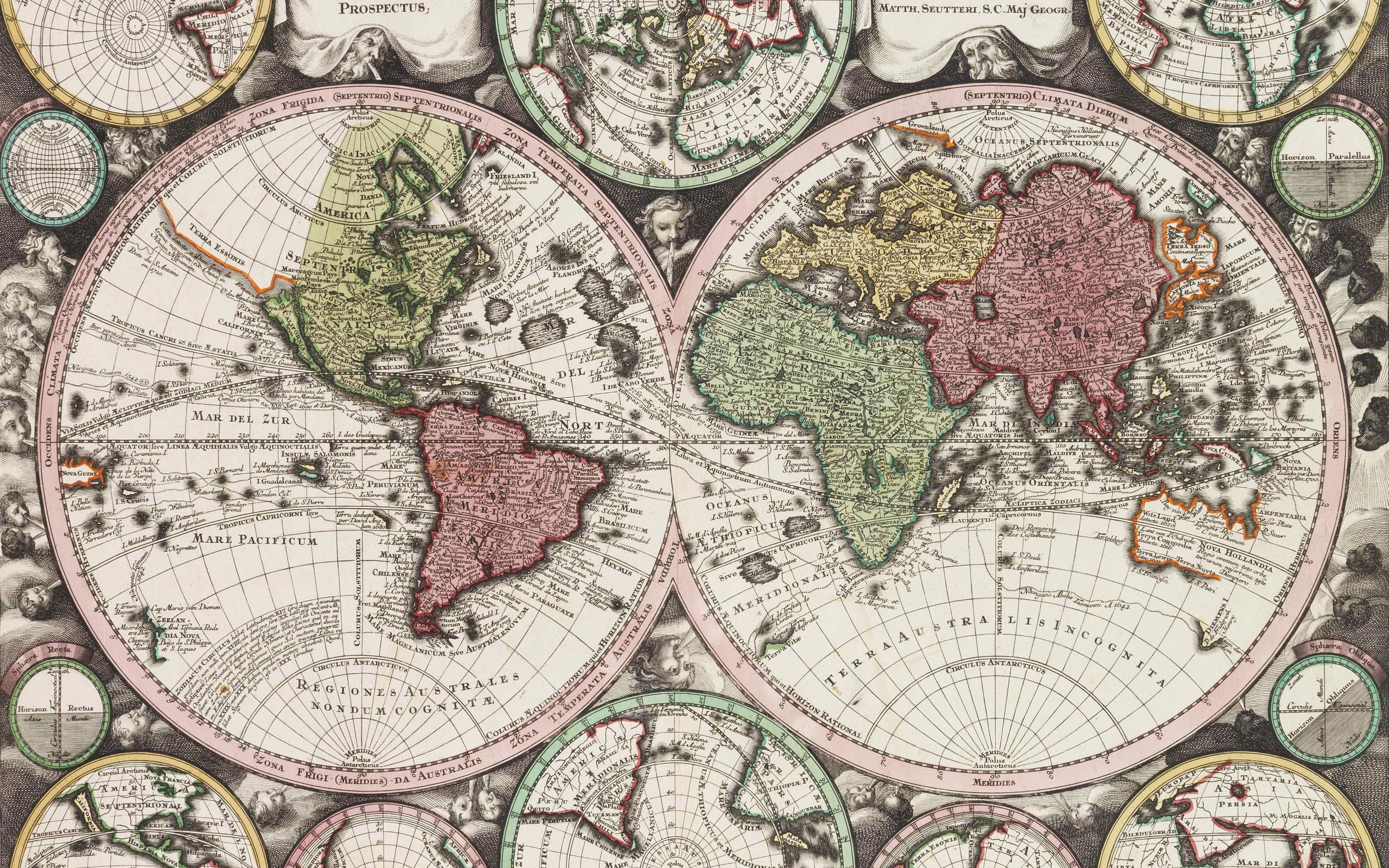 HD Vintage World Map Wallpaper Overview