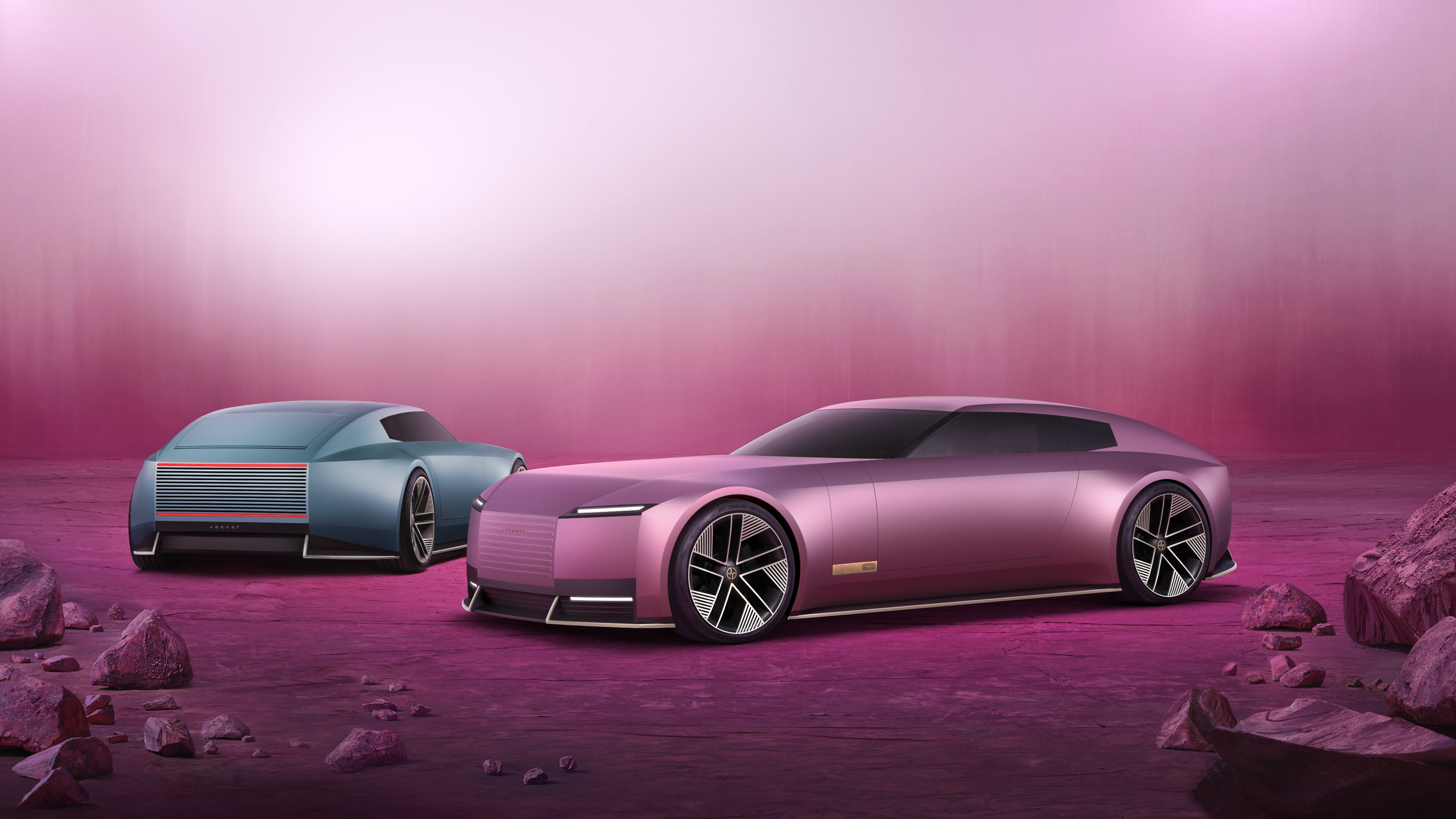 4K Ultra HD Pink Jaguar Type 00 Concept Cars Wallpaper