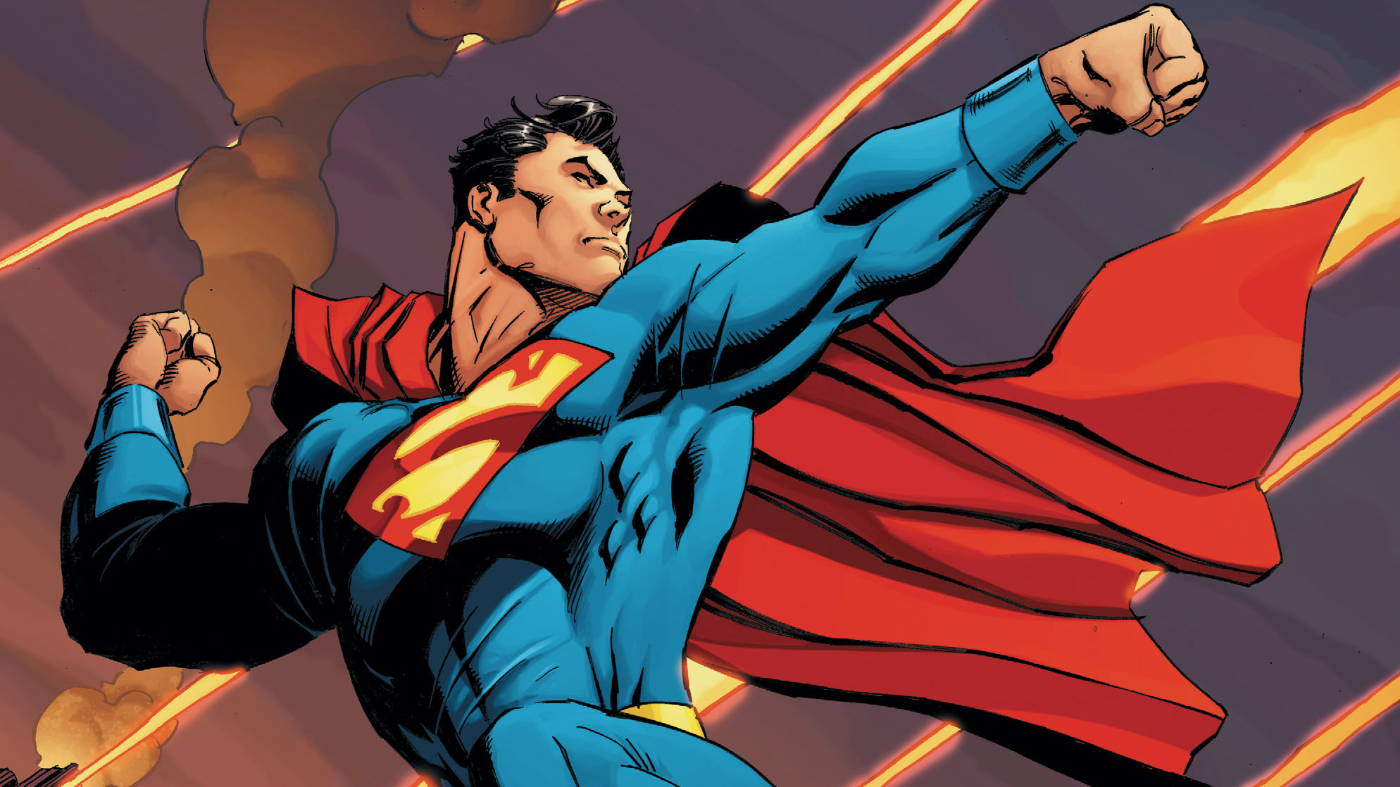 Download Superman: Up In The Sky HD Wallpaper by Andy Kubert