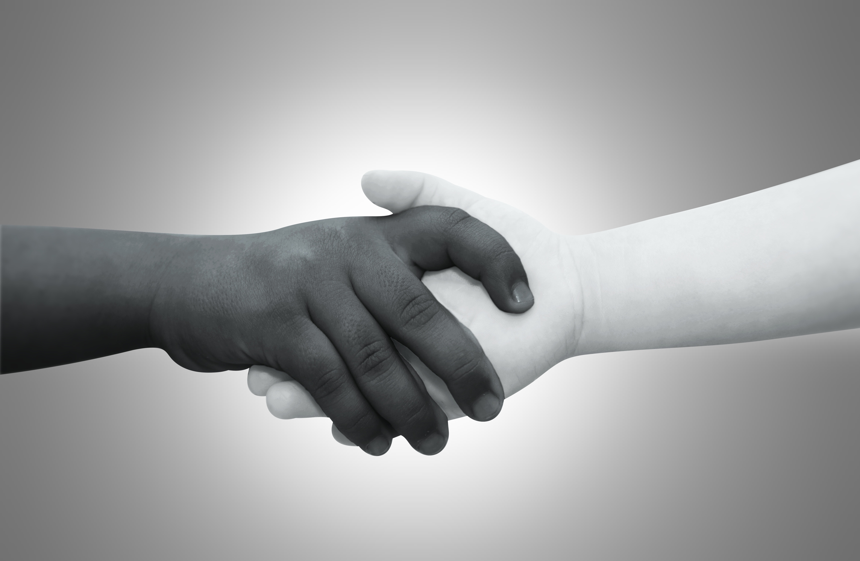 Children Holding Hands Black and White Kids by Crystal2009