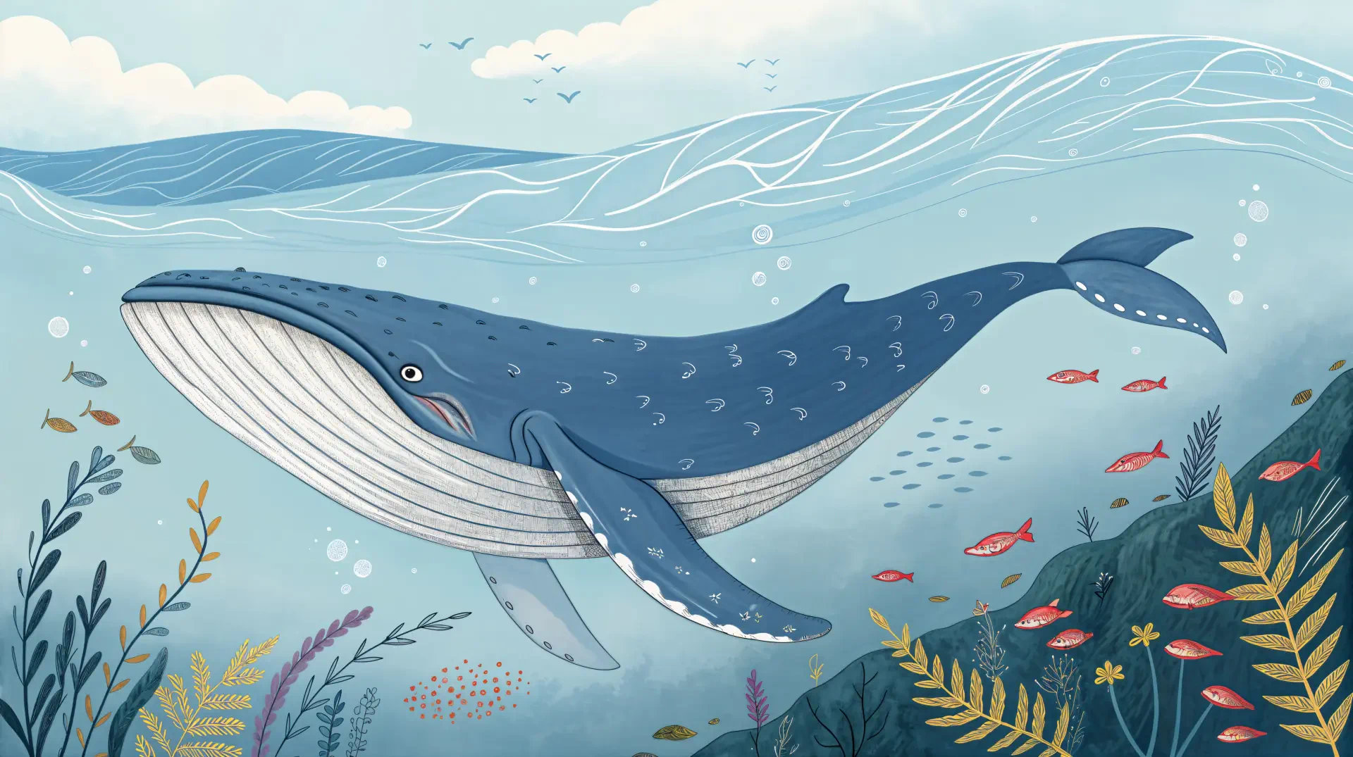 Majestic Blue Whale in Stunning 4K Ultra HD Wallpaper by QuantumCurator