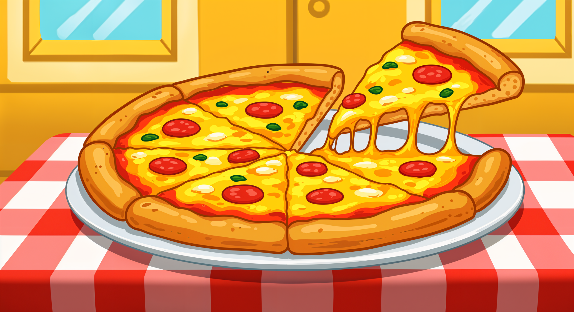 Delicious Pizza Delight - 4K Ultra HD Wallpaper by QuantumCurator