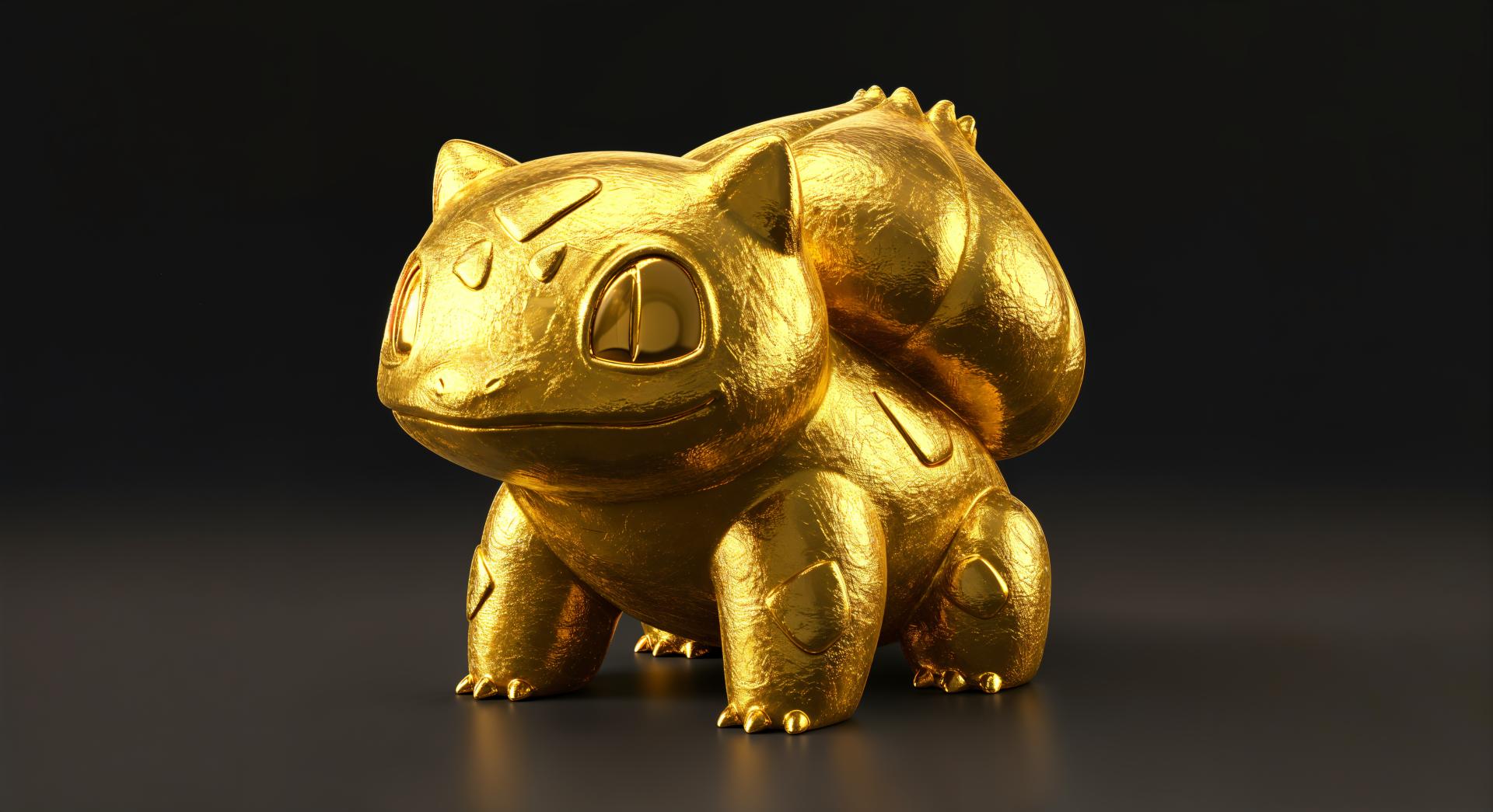 Golden Bulbasaur 4K Ultra HD Wallpaper By QuantumCurator