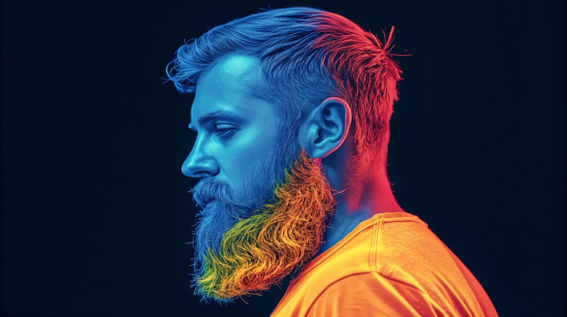Stylish Beard in Vibrant 4K Ultra HD Wallpaper by QuantumCurator