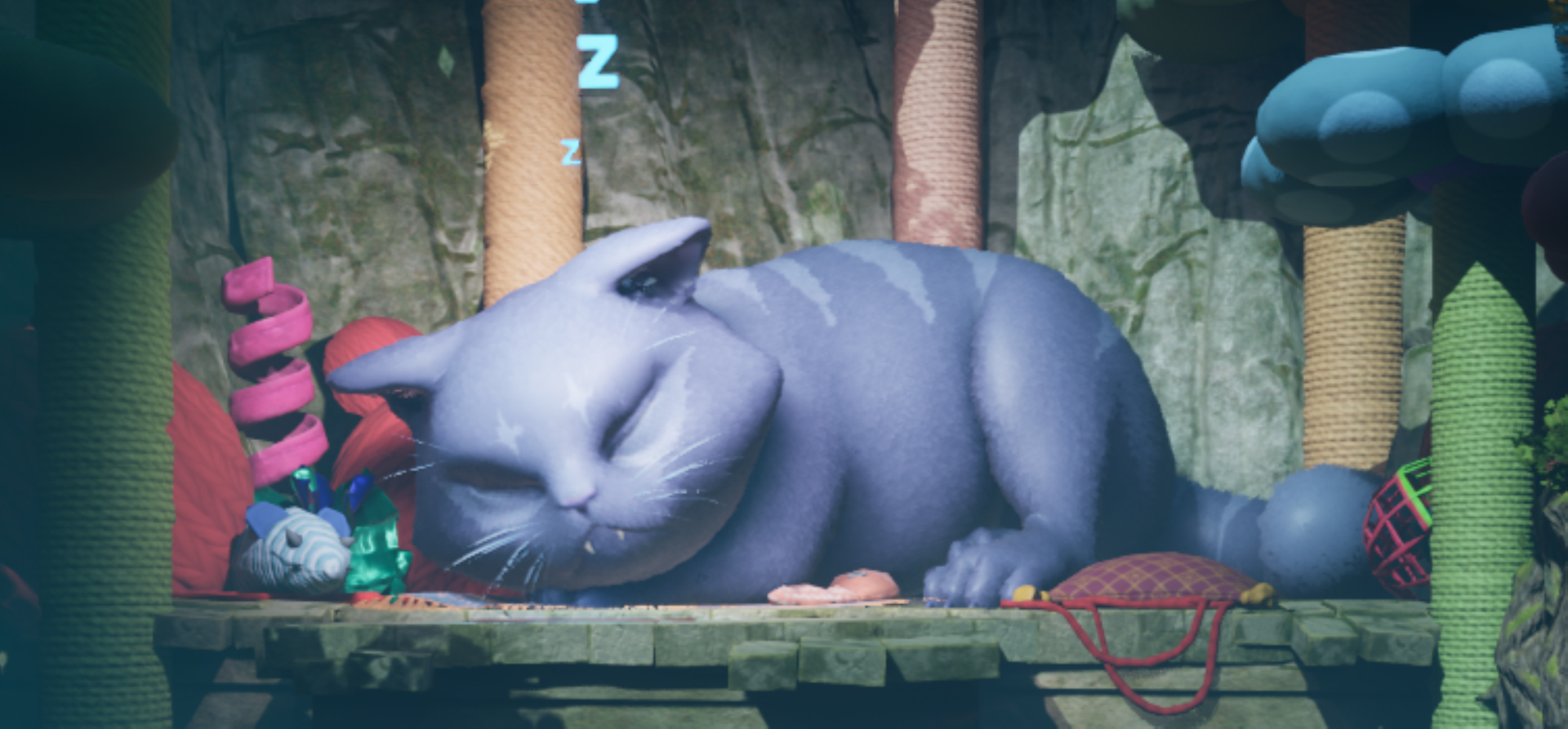 Download Split Fiction Cat Wallpaper Abyss HD Wallpaper