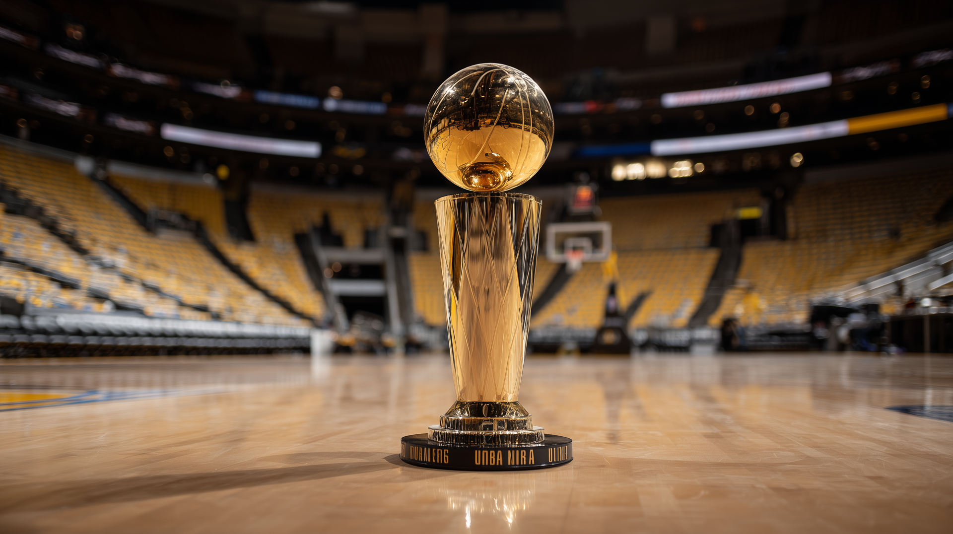 Larry O'Brien Championship Trophy in 2025 NBA Finals by patrika
