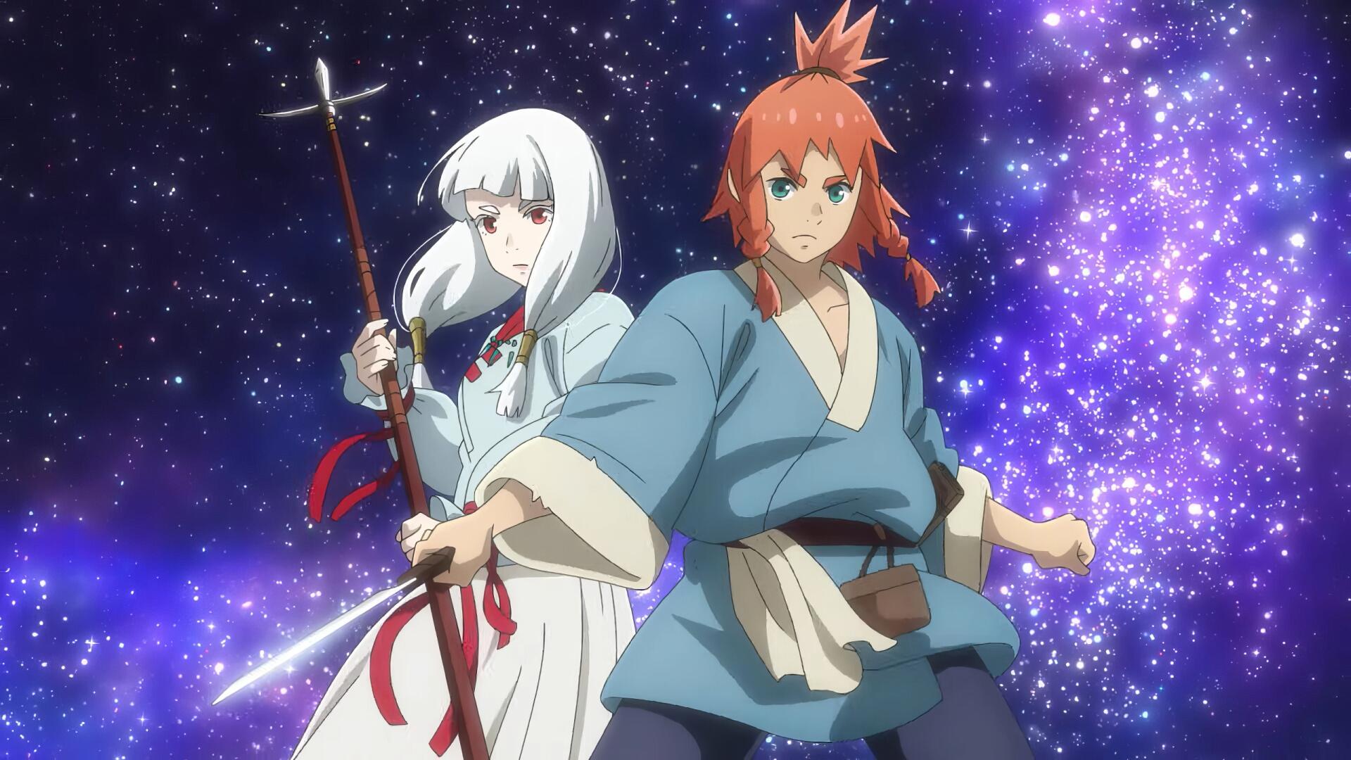 Teogonia Anime HD Wallpaper: Stellar Heroes in Action