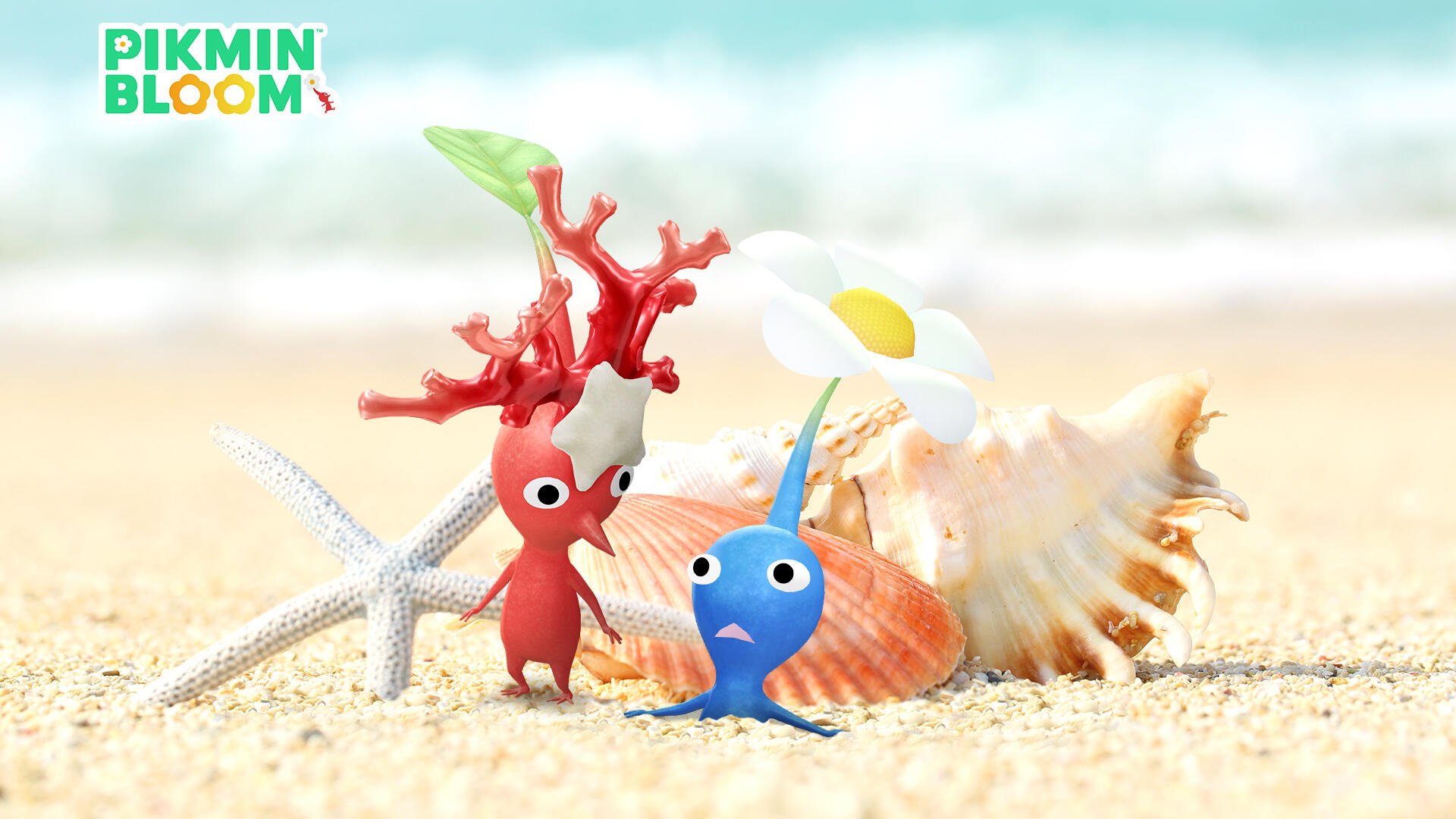 Pikmin Bloom HD: Beachside Adventure Wallpaper | 1920x1080 | Wallpaper ...